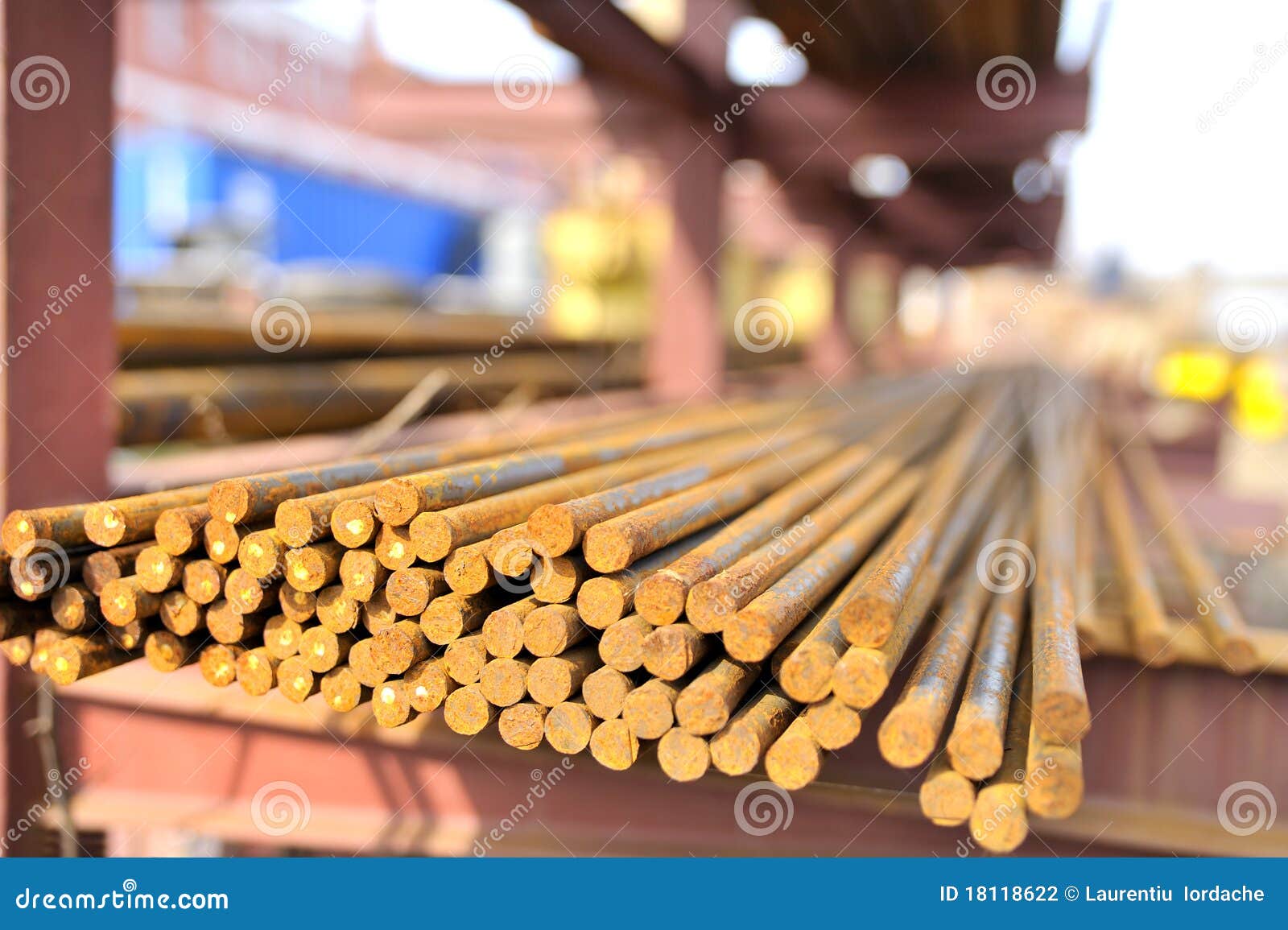 Steel bars in a pile stock photo. Image of macro, armature - 18118622