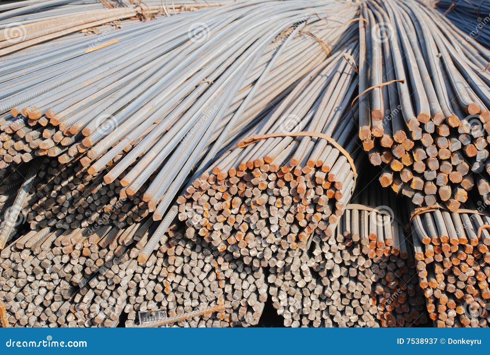 The steel bars pile stock image. Image of materials, industrial - 7538937