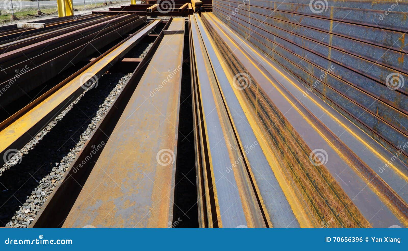 Steel Bars stock photo. Image of storage, heavy, manufacturing - 70656396