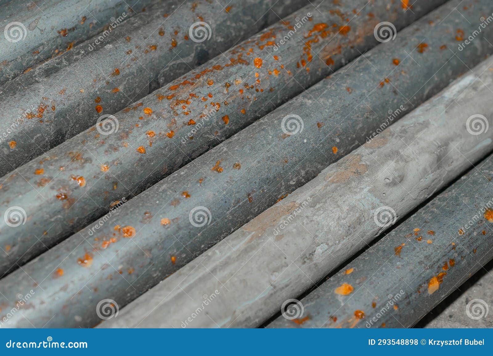 Steel Bars with Rust. Background Stock Photo - Image of manufacturing ...
