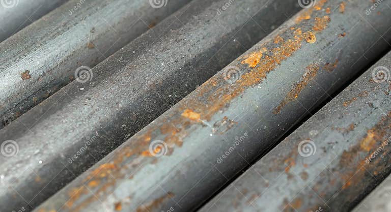 Steel Bars with Rust. Background Stock Photo - Image of background ...