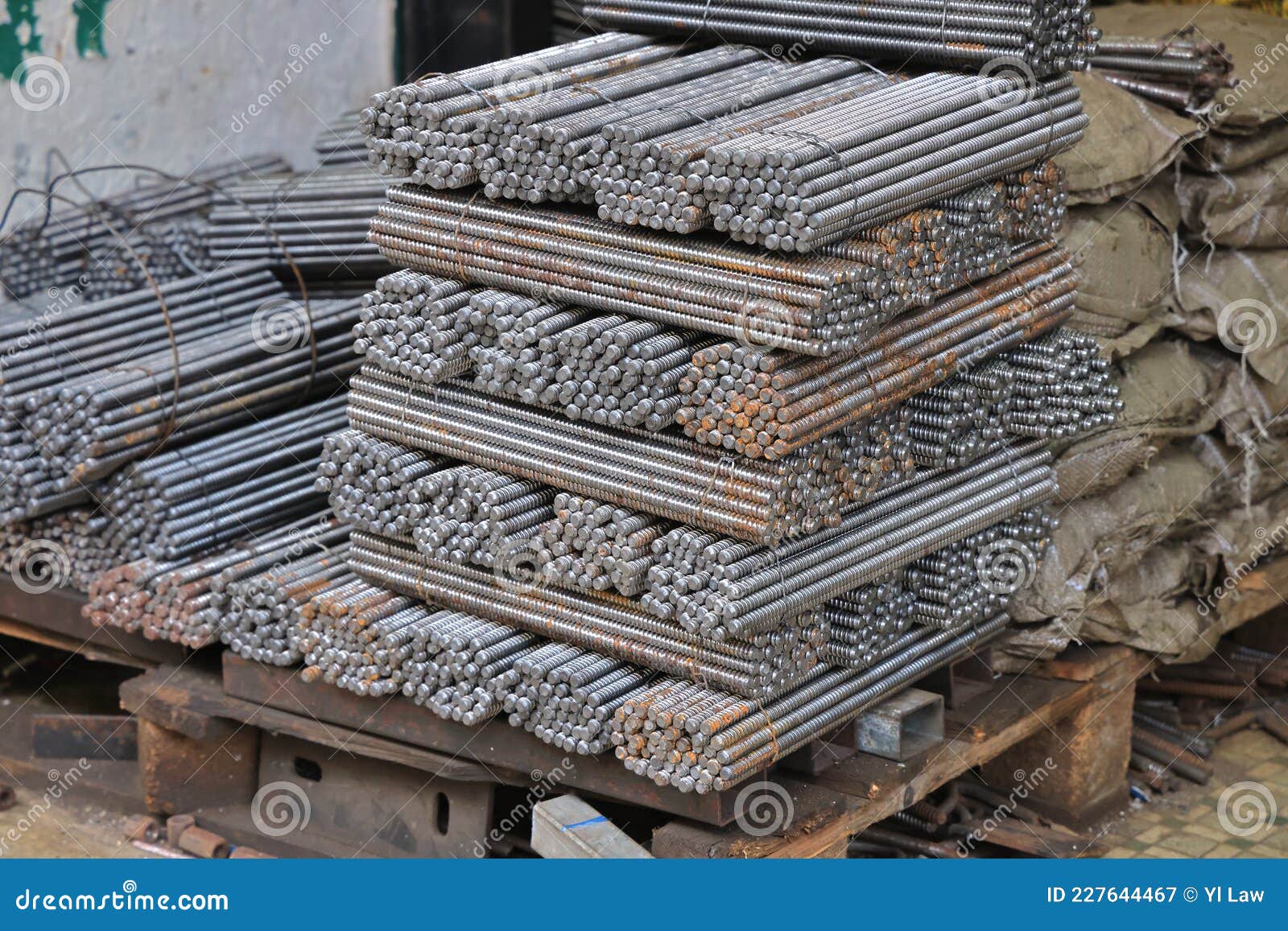 The Steel Bars Texture at the Factory Editorial Photography - Image of ...