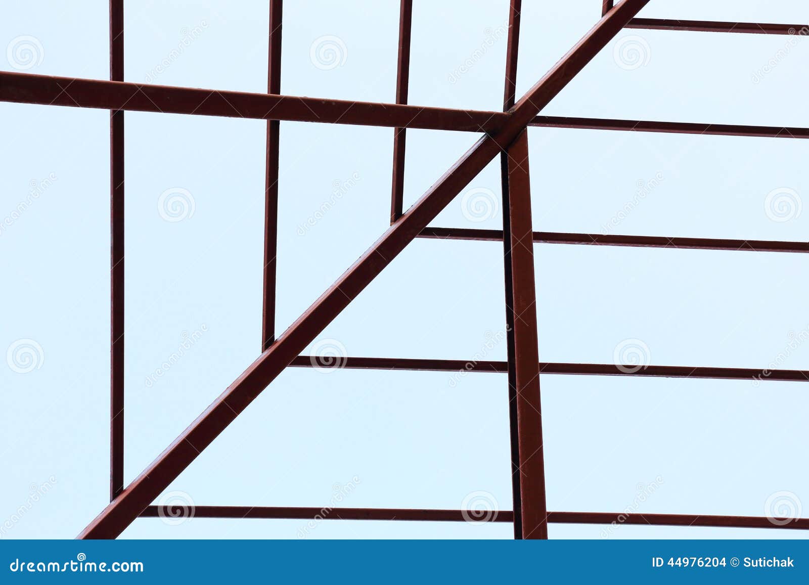 Steel Beam in Building Construction Stock Photo - Image of background ...