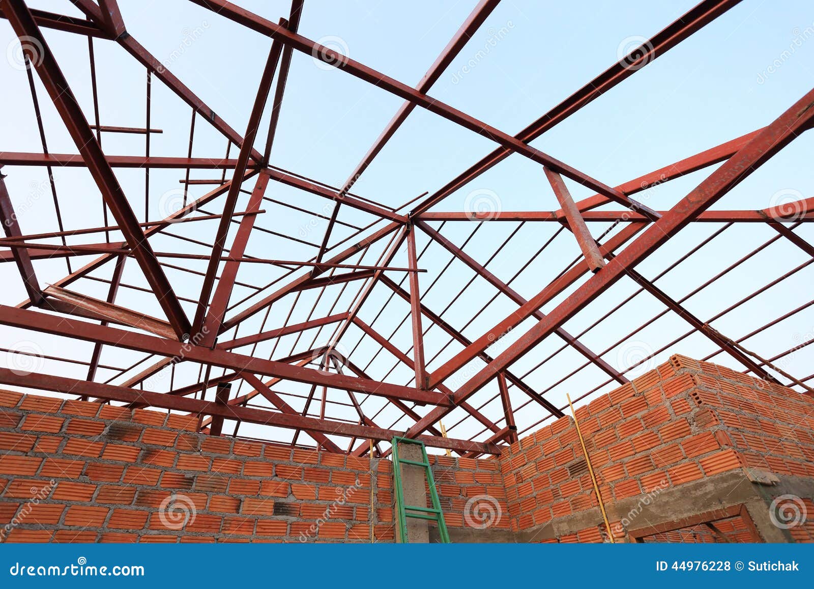 Steel Beam in Building Construction Stock Photo - Image of rebar ...