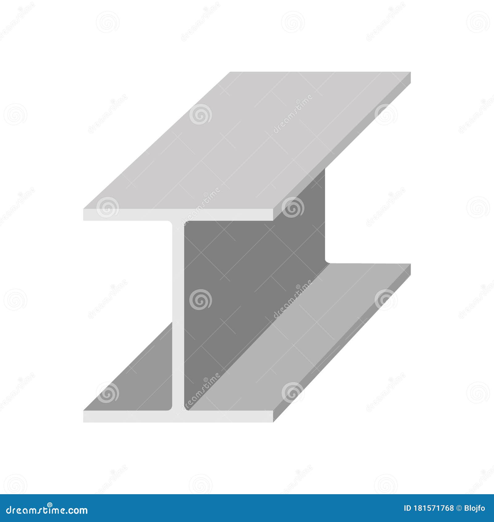 Steel beam vector icon stock vector. Illustration of heavy - 181571768