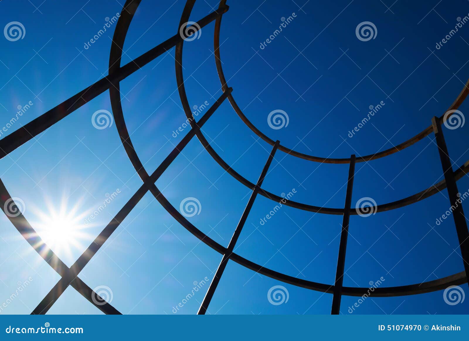 Steel Beams with Solar Flare Stock Photo - Image of framework, carcas ...