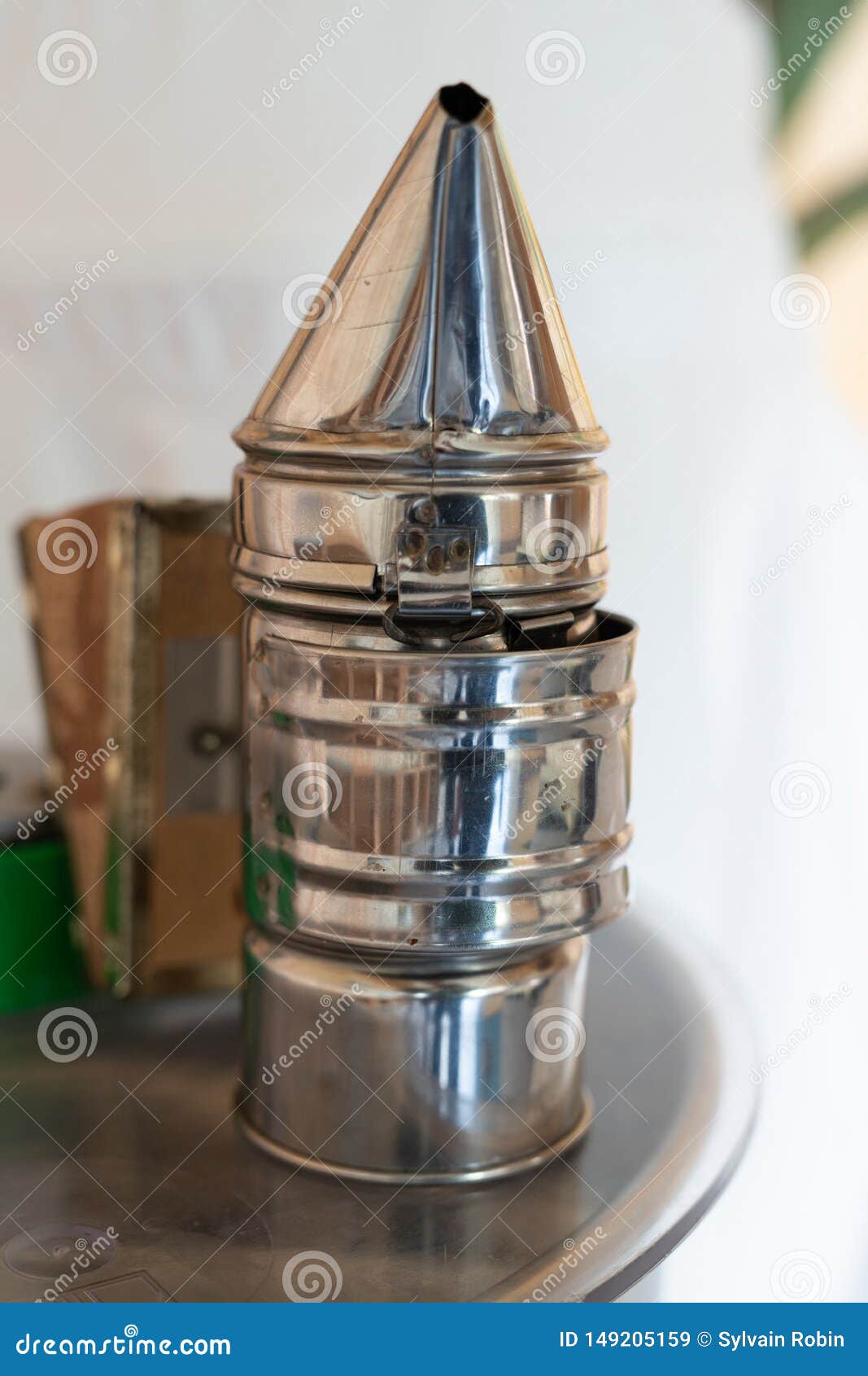 Steel Bee Smoker a Beekeeping Tool Apiary Stock Image - Image of honey ...