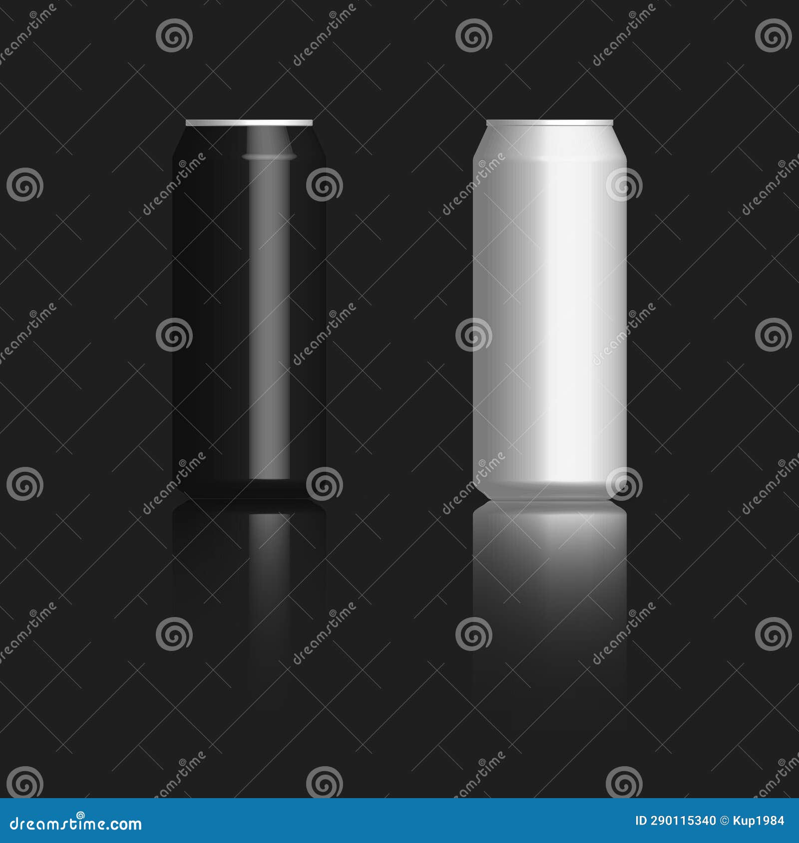 Steel Beer Can, 3D Vector Illustration Stock Illustration ...