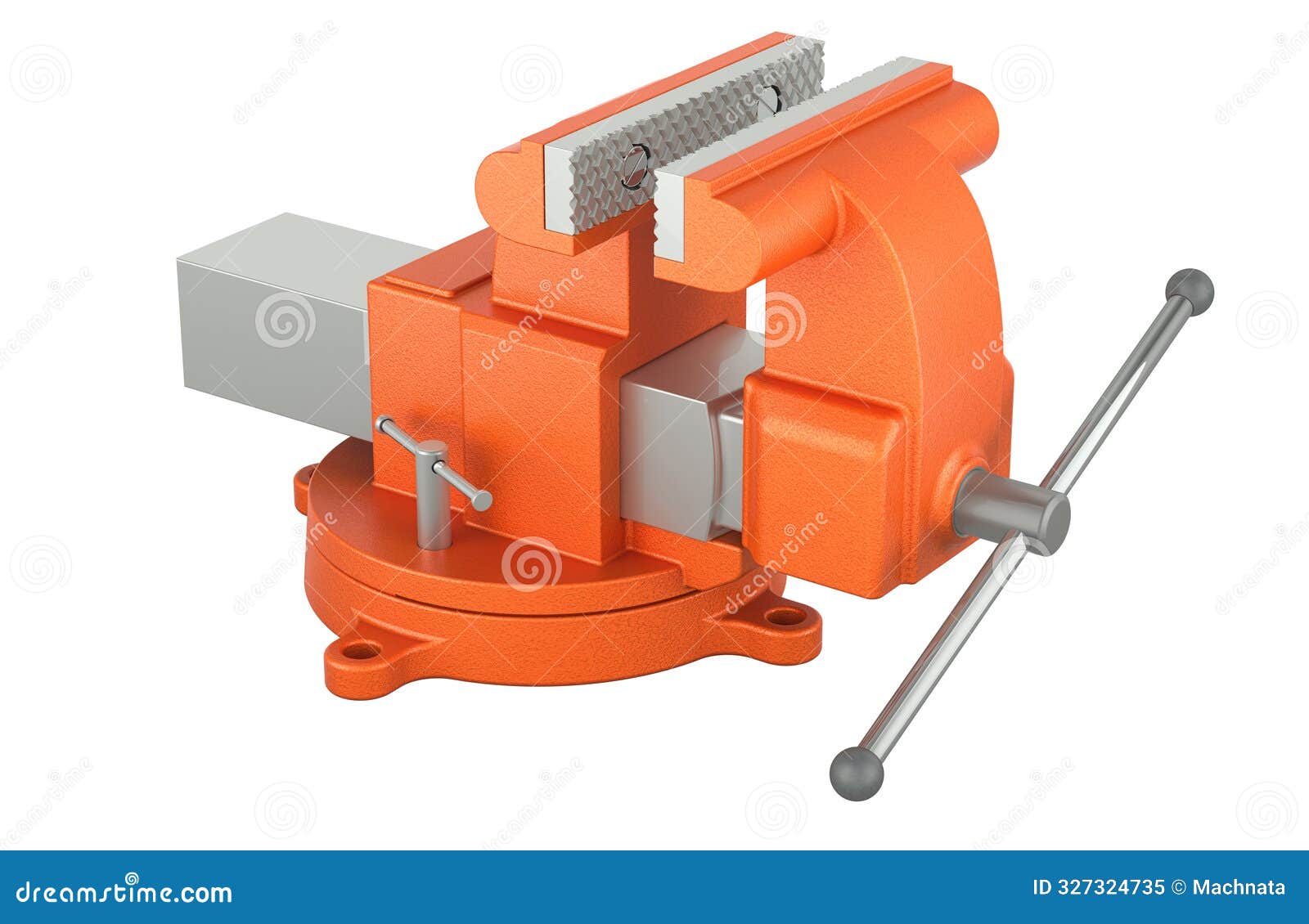 Steel Bench Vice with Anvil Base. 3D Rendering Stock Illustration ...