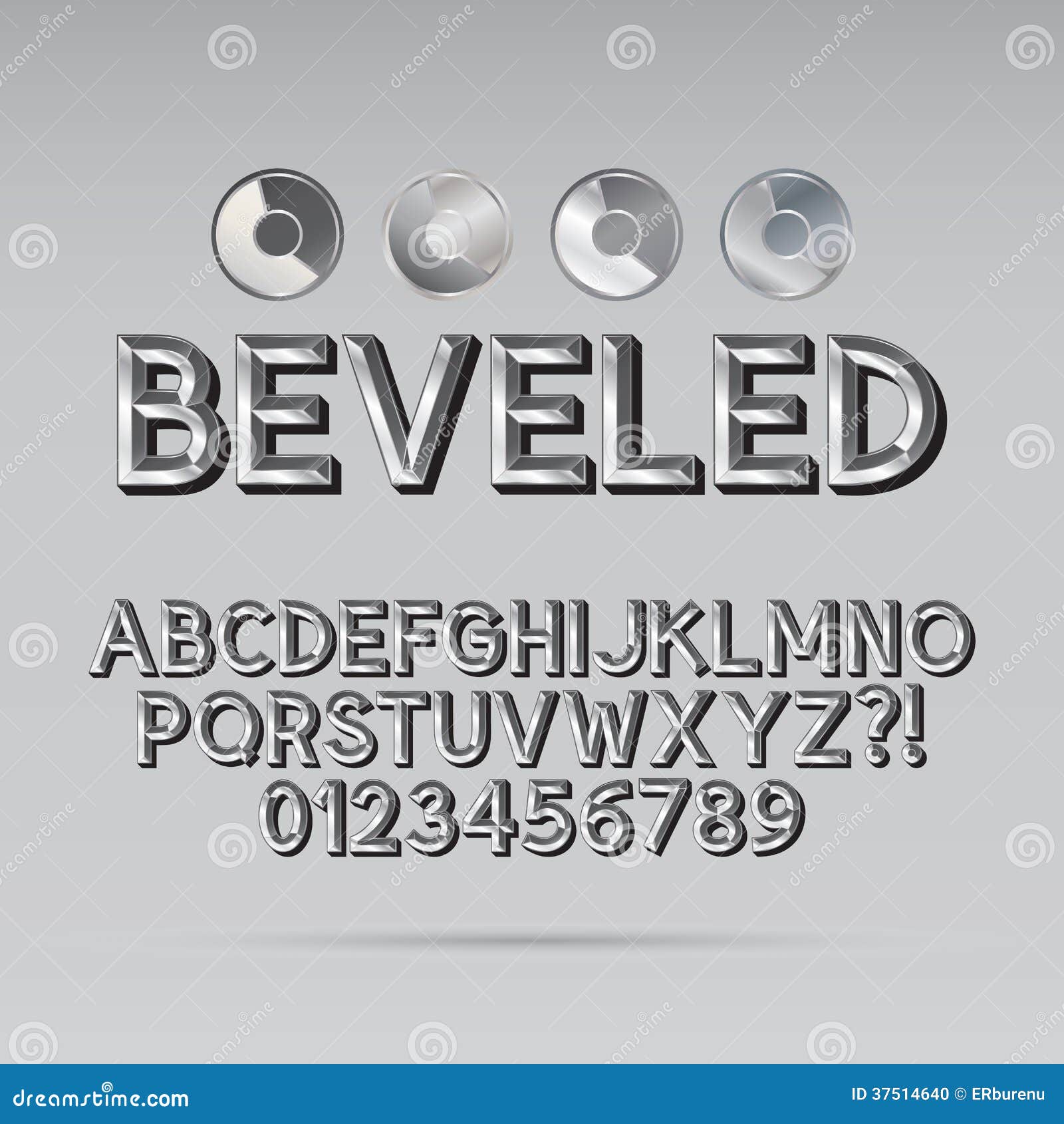 Beveled Outline Alphabet Cartoon Vector | CartoonDealer.com #59201979