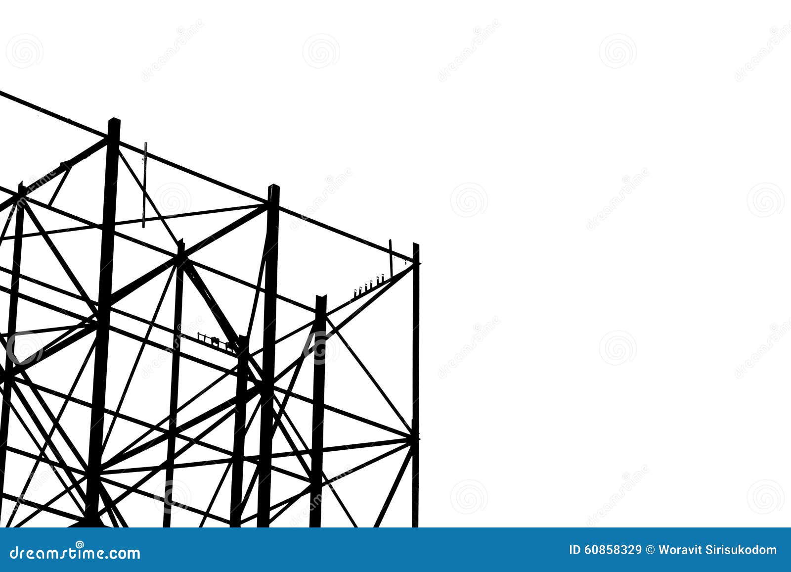 Steel billboard structure stock image. Image of isolate - 60858329