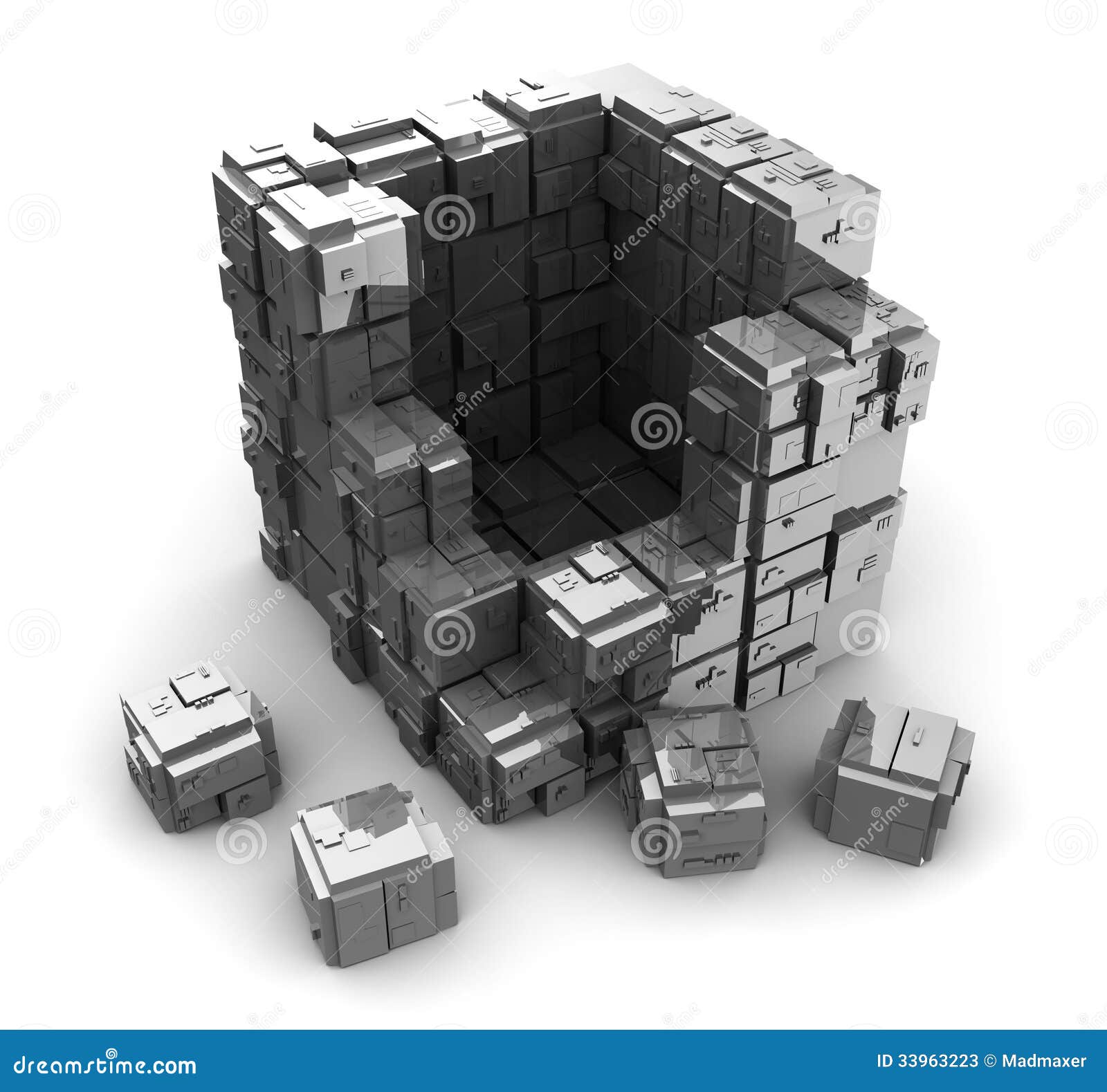 Steel blocks stock illustration. Illustration of group - 33963223