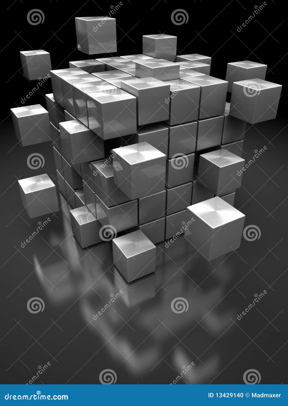 Steel blocks structure stock illustration. Illustration of geometric ...