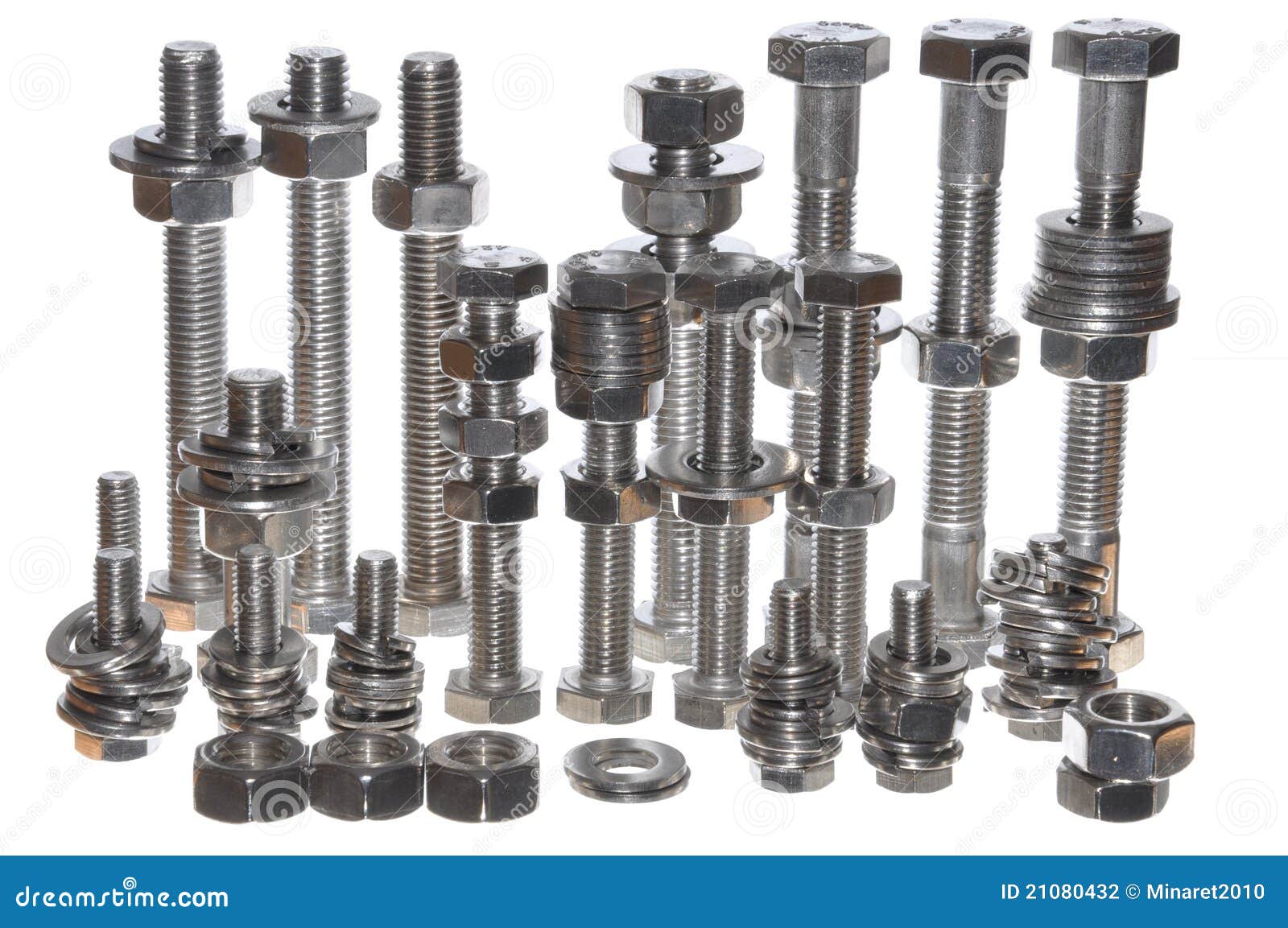 Steel Bolt On A White Background Royalty-Free Stock Photography ...