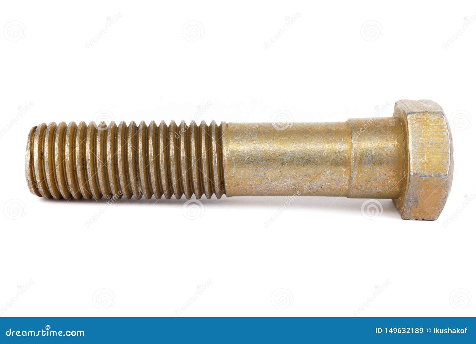 Steel Bolt on a White Background Stock Image - Image of connect, chrome ...