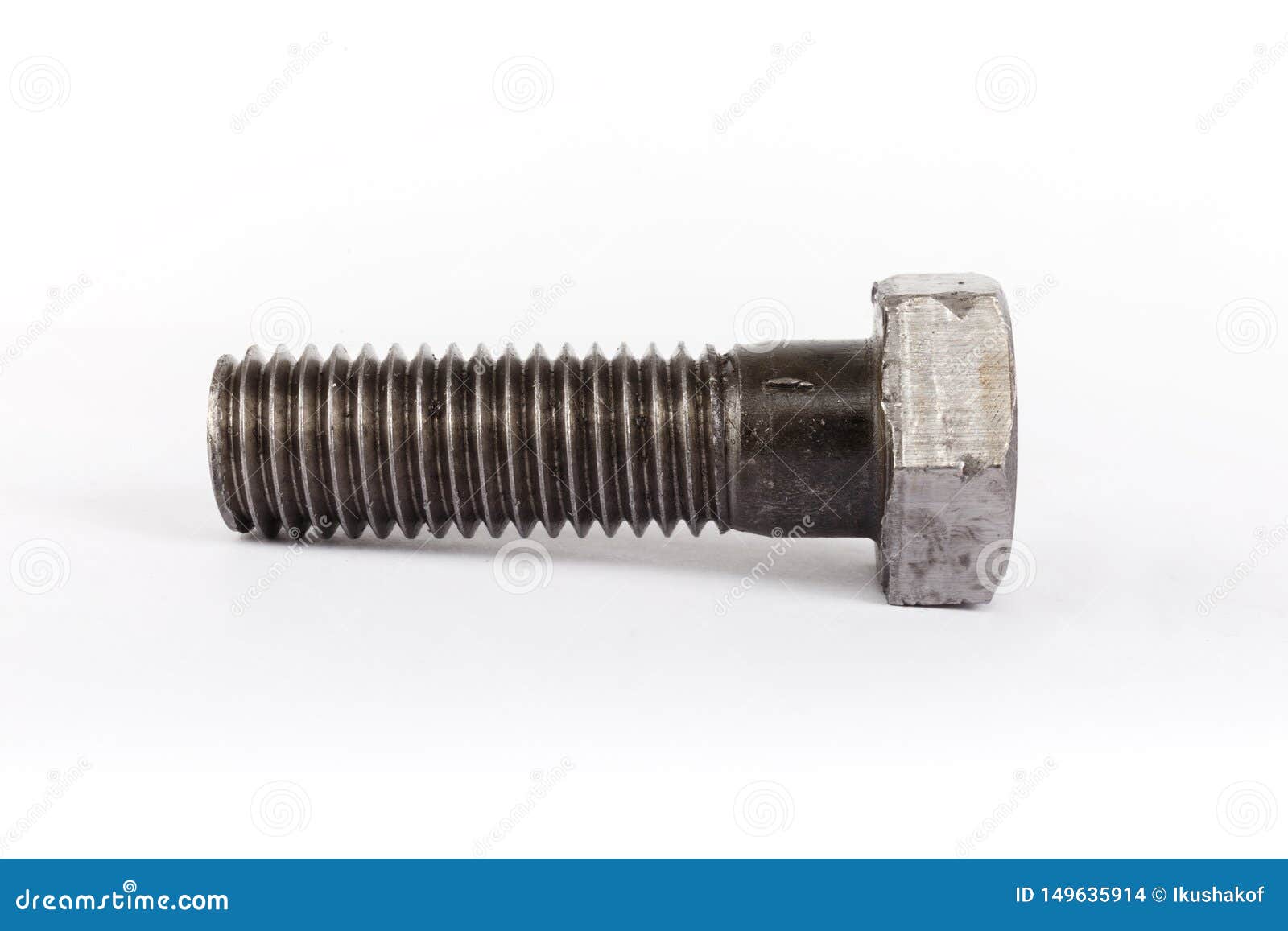 Steel Bolt on a White Background Stock Photo - Image of bolt, large ...