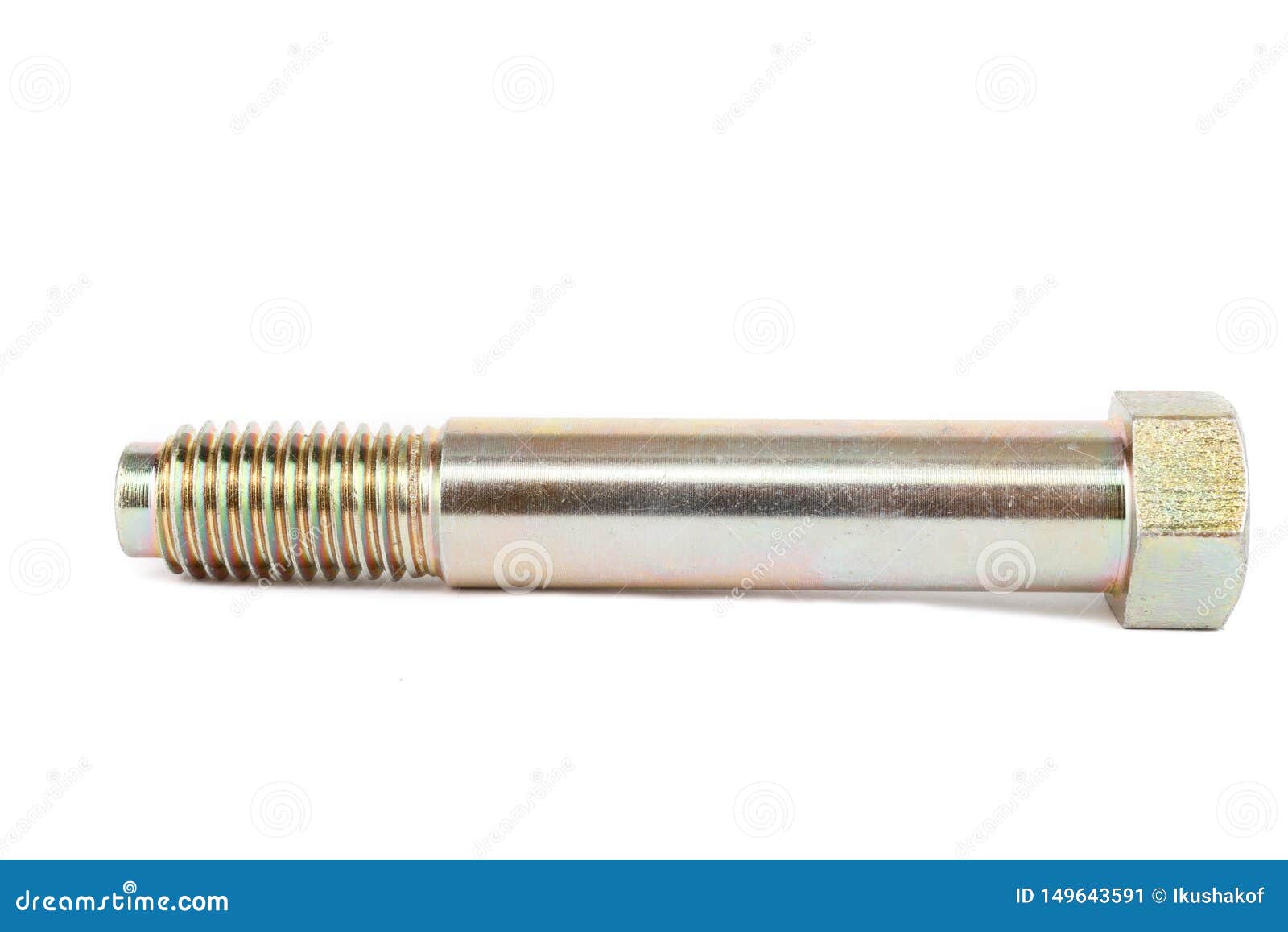 Steel Bolt on a White Background Stock Image - Image of hardware ...