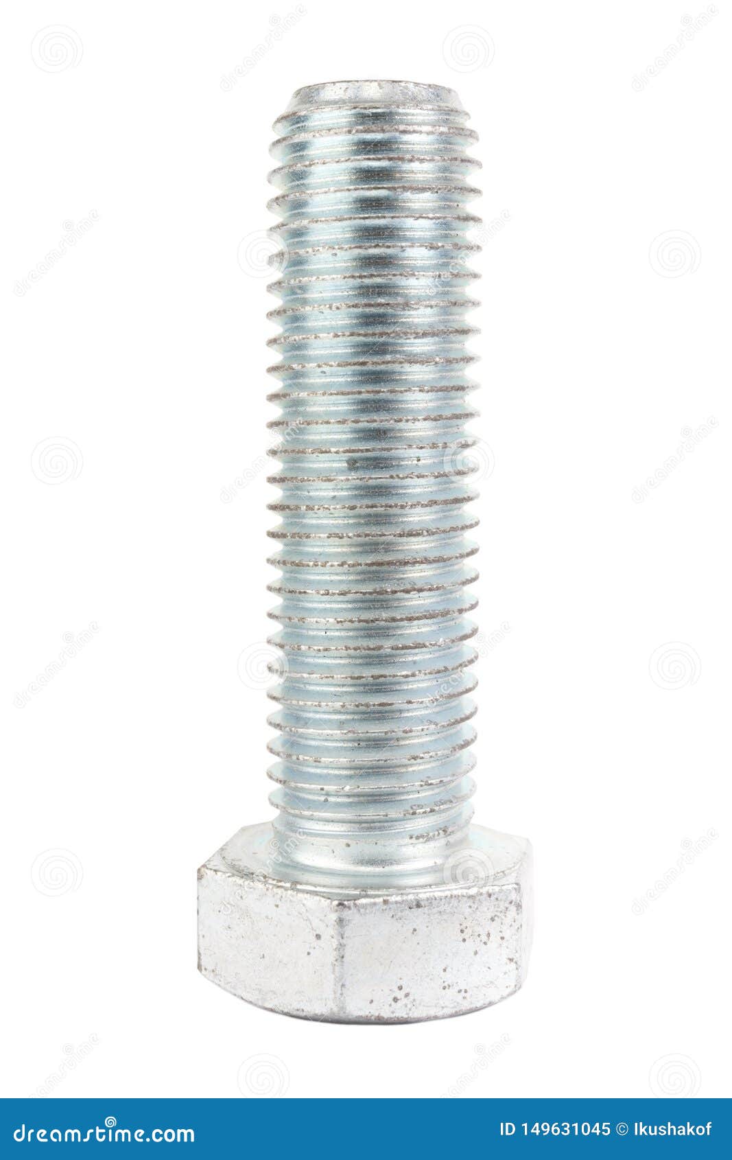 Steel Bolt on a White Background Stock Image - Image of head ...