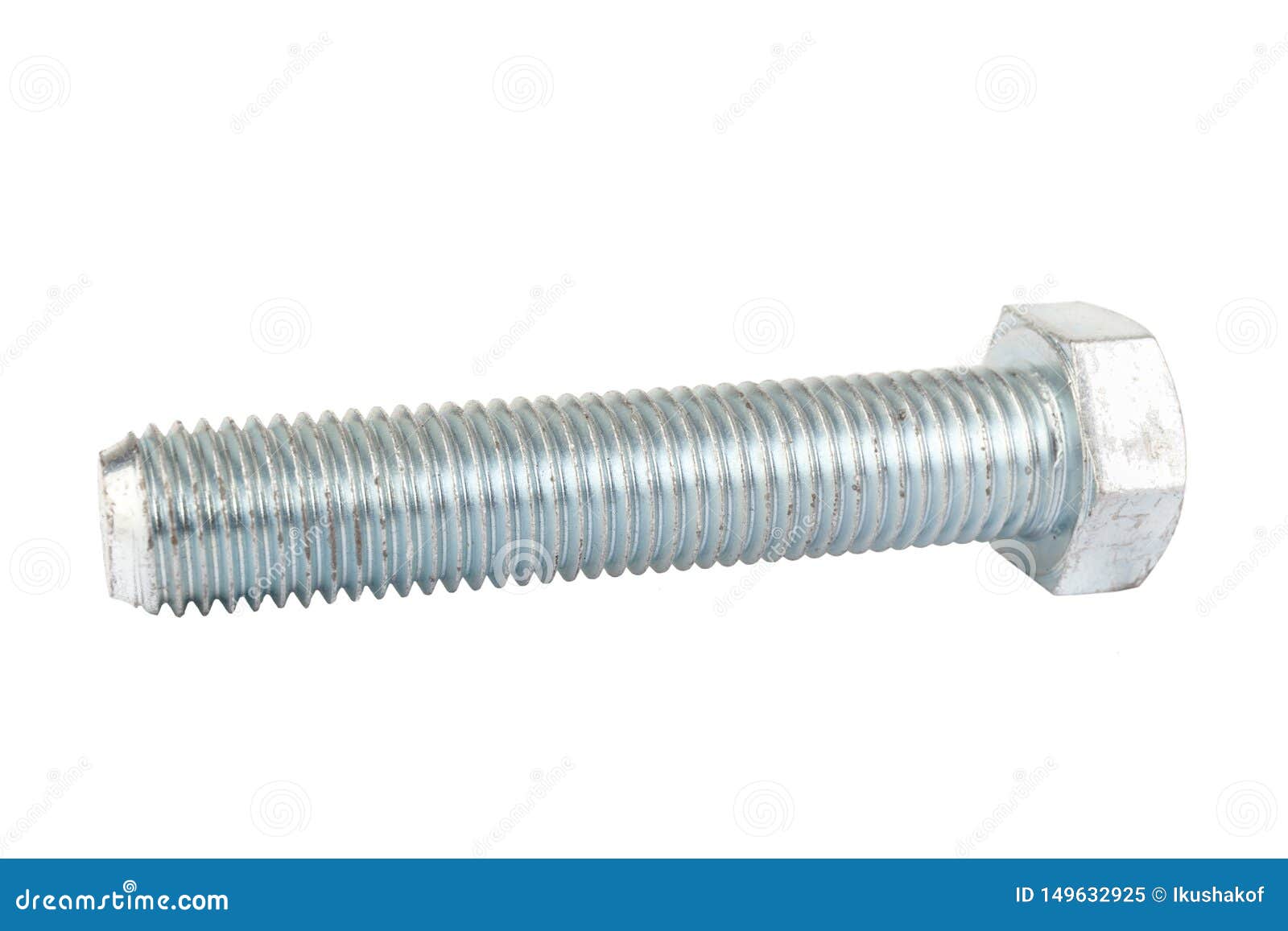 Steel Bolt on a White Background Stock Image - Image of isolated ...
