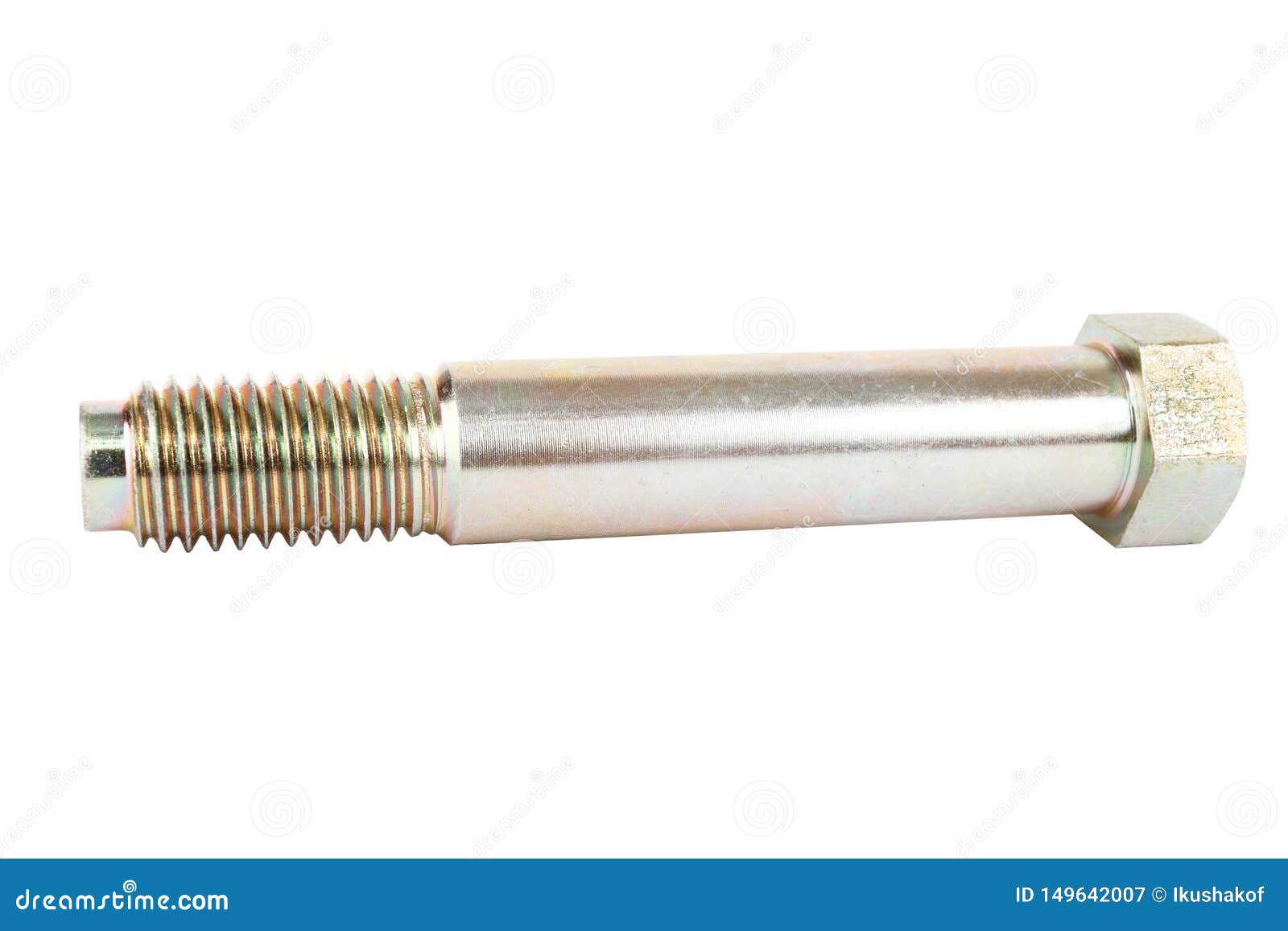Steel Bolt on a White Background Stock Image - Image of coil, mechanic ...