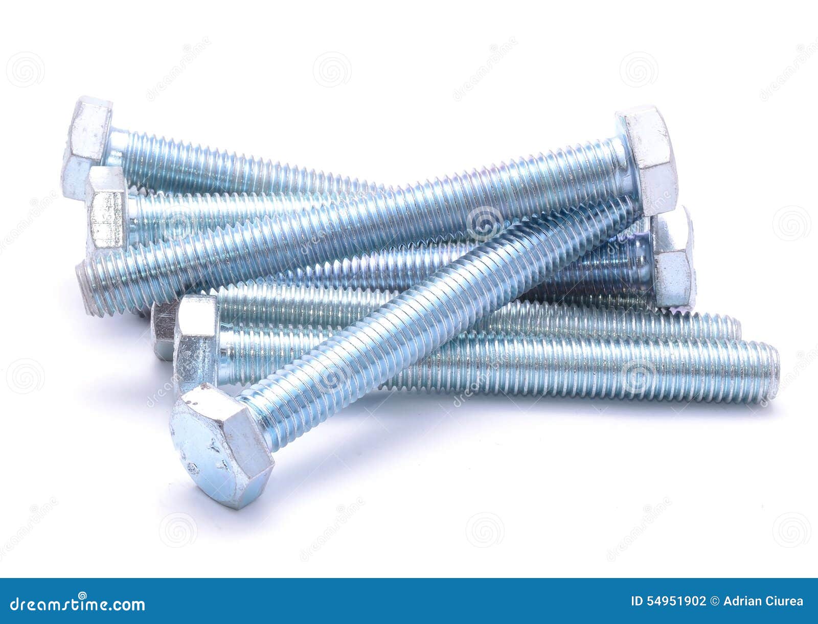 Steel bolts stock photo. Image of isolated, item, machine - 54951902