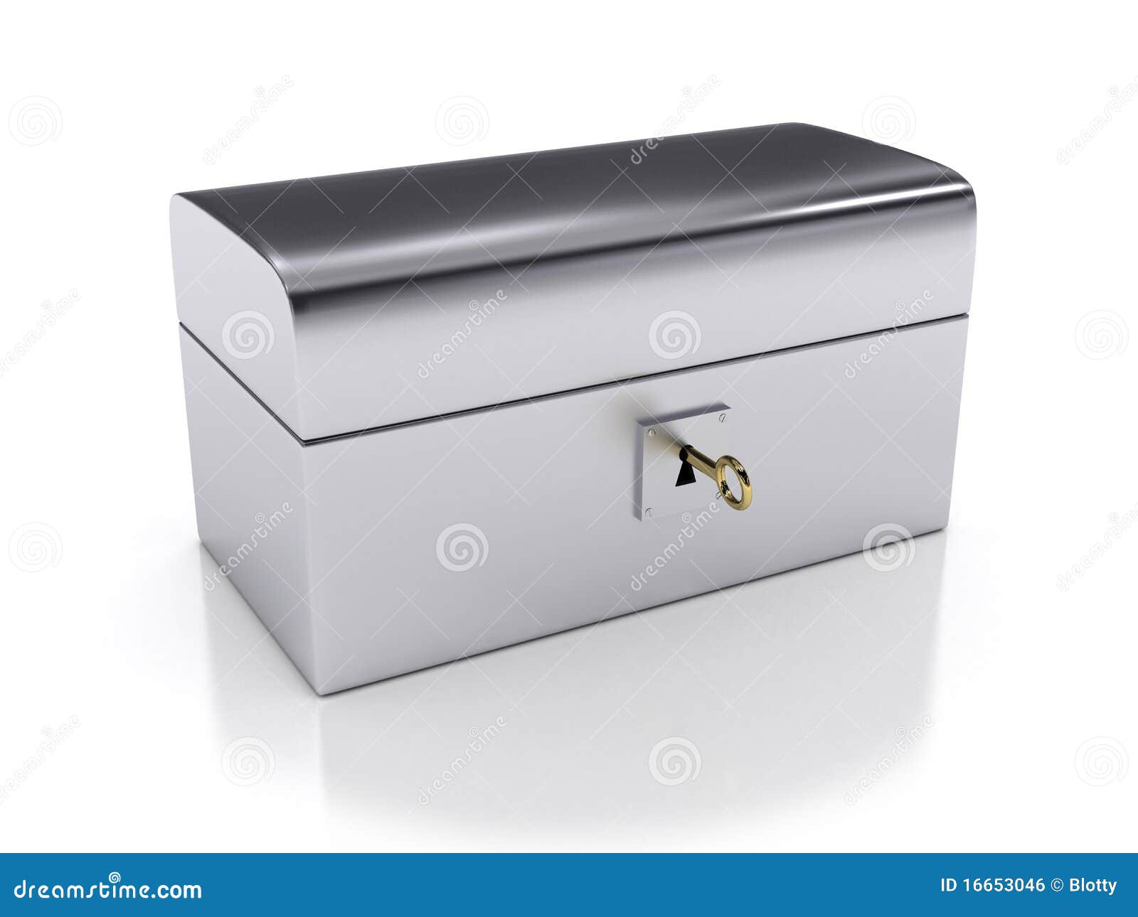 Steel box with key stock illustration. Illustration of metal - 16653046