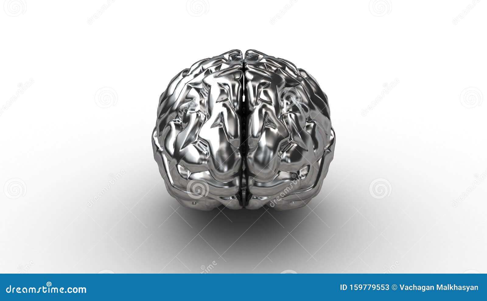 Steel brain. Iron Brain stock illustration. Illustration of aluminum ...
