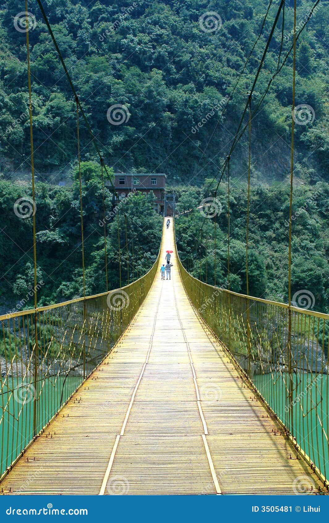 Steel bridge stock image. Image of tourists, farmer, china - 3505481