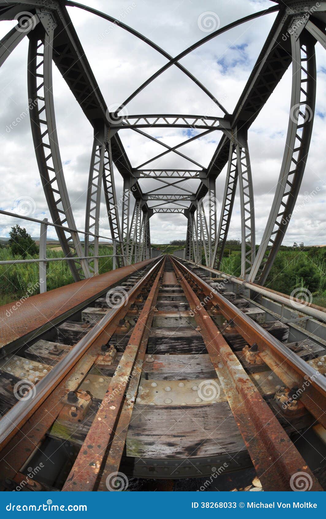 Steel bridge stock image. Image of train, green, blue - 38268033