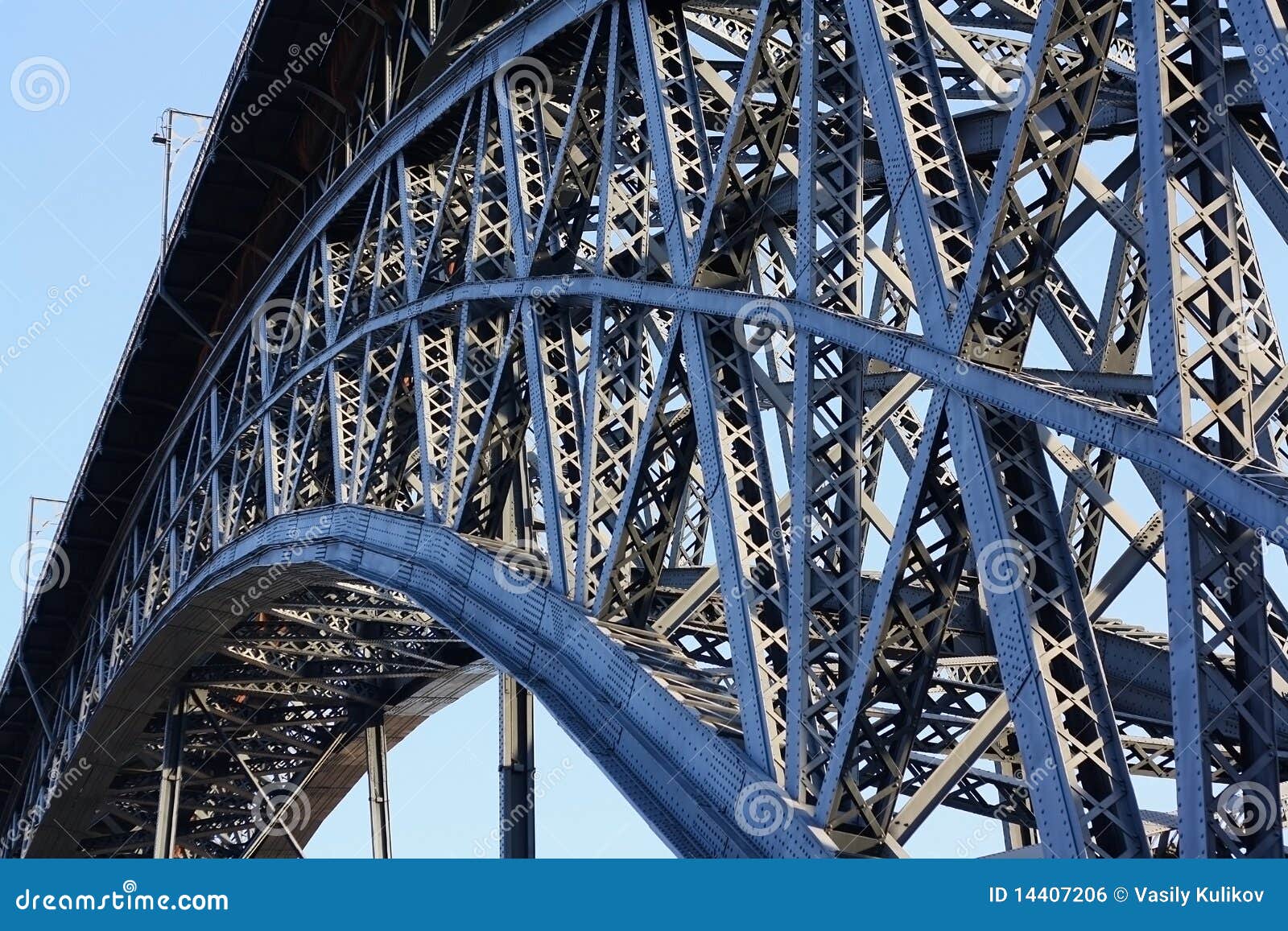 Steel bridge construction stock photo. Image of contemporary - 14407206