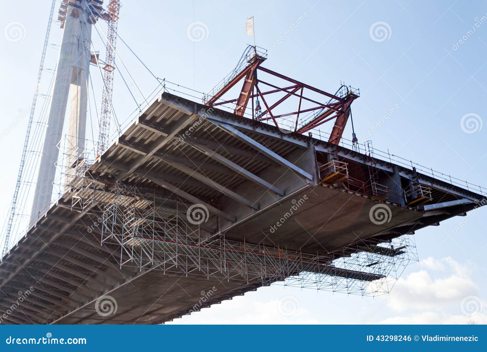 Steel bridge construction stock photo. Image of iron - 43298246