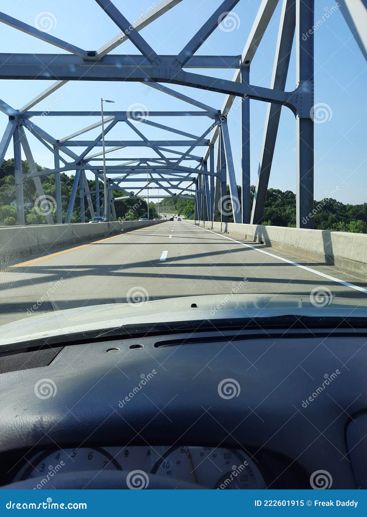 Steel Bridge Going from Kentucky into Indiana Stock Image - Image of ...