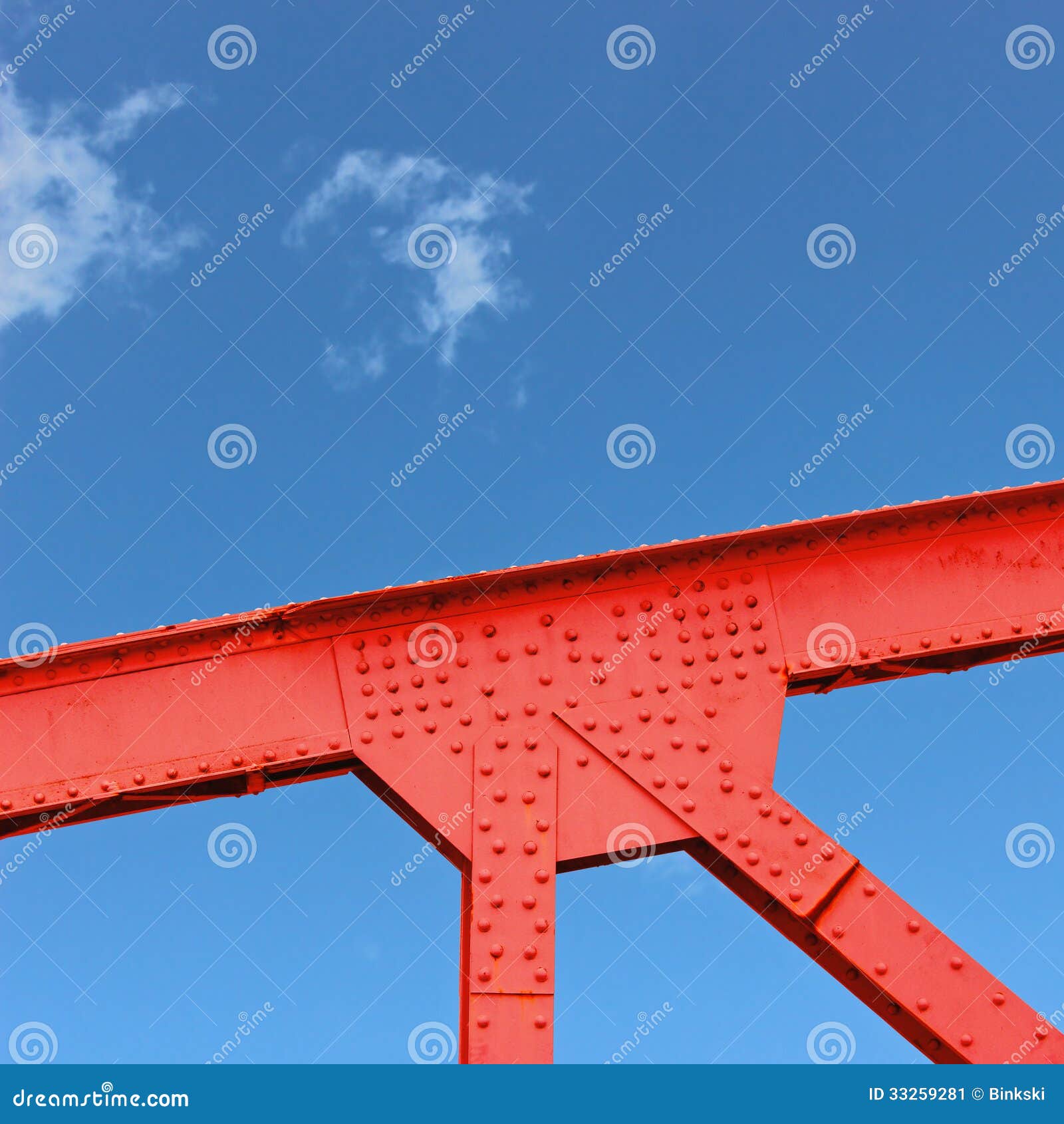 Gusset Plate Connect The Truss Member By Rivets. Royalty-Free Stock ...