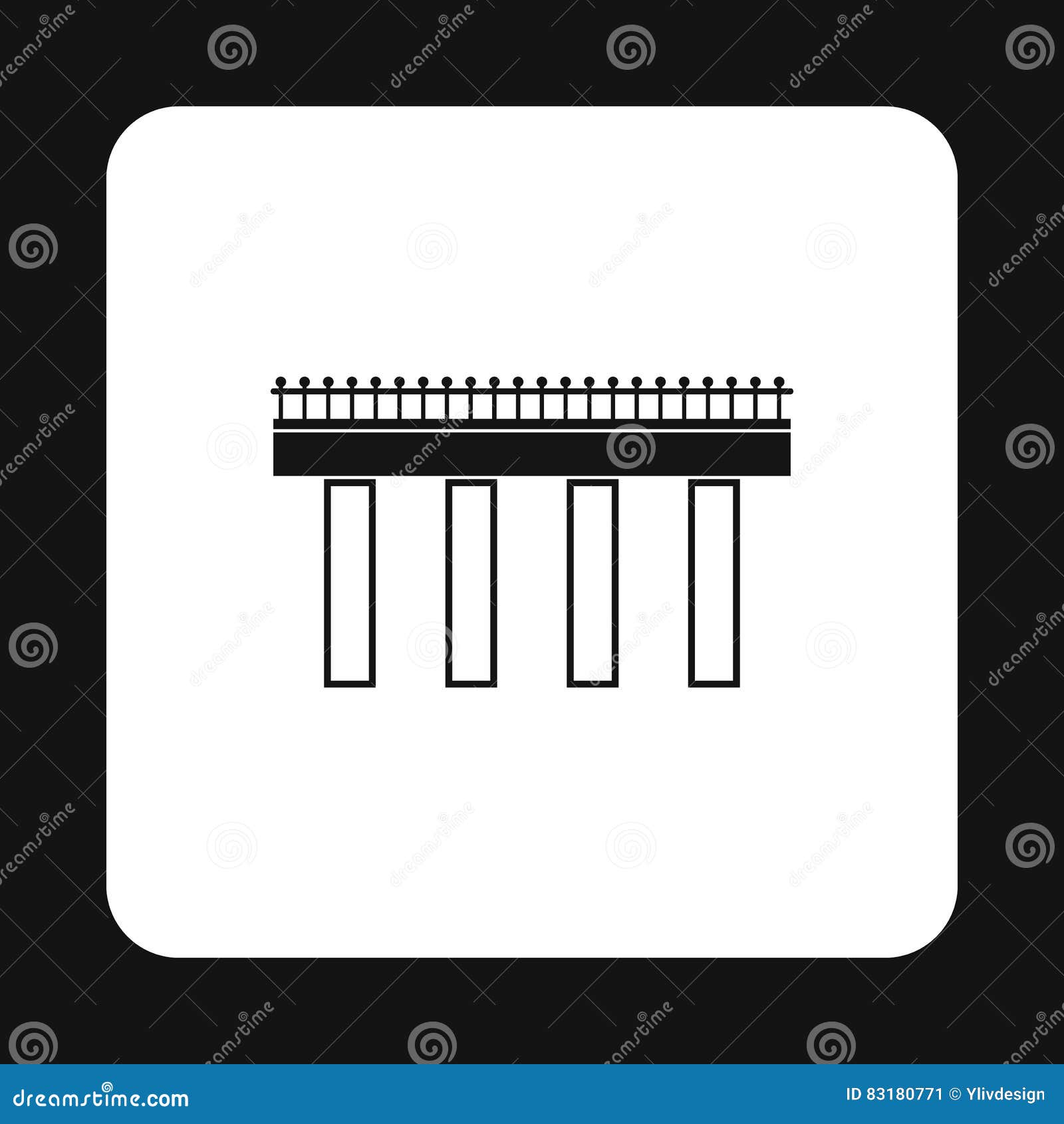 Steel Bridge Icon, Simple Style Stock Vector - Illustration of abstract ...