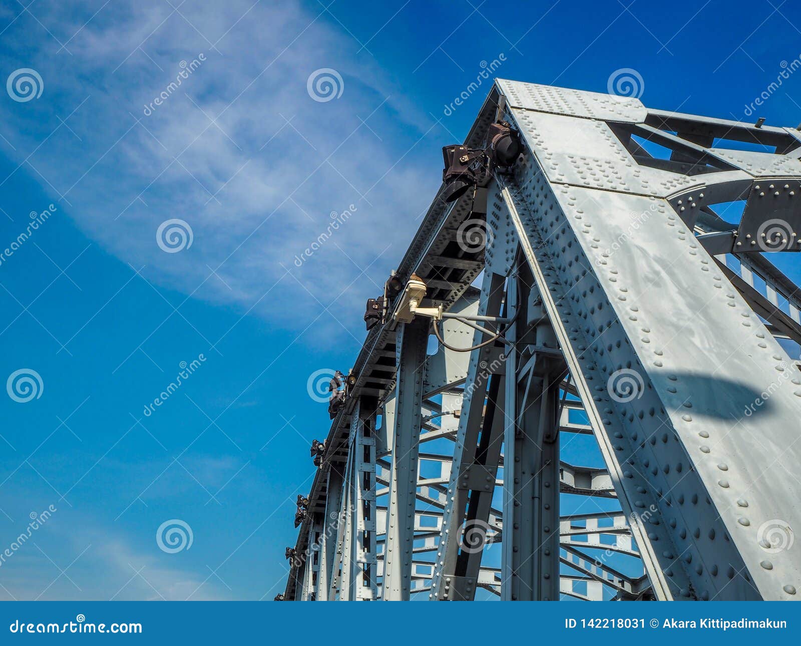 Steel bridge structure stock image. Image of street - 142218031