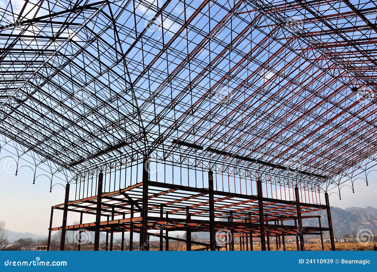 Steel building stock image. Image of shape, skeleton - 24110939