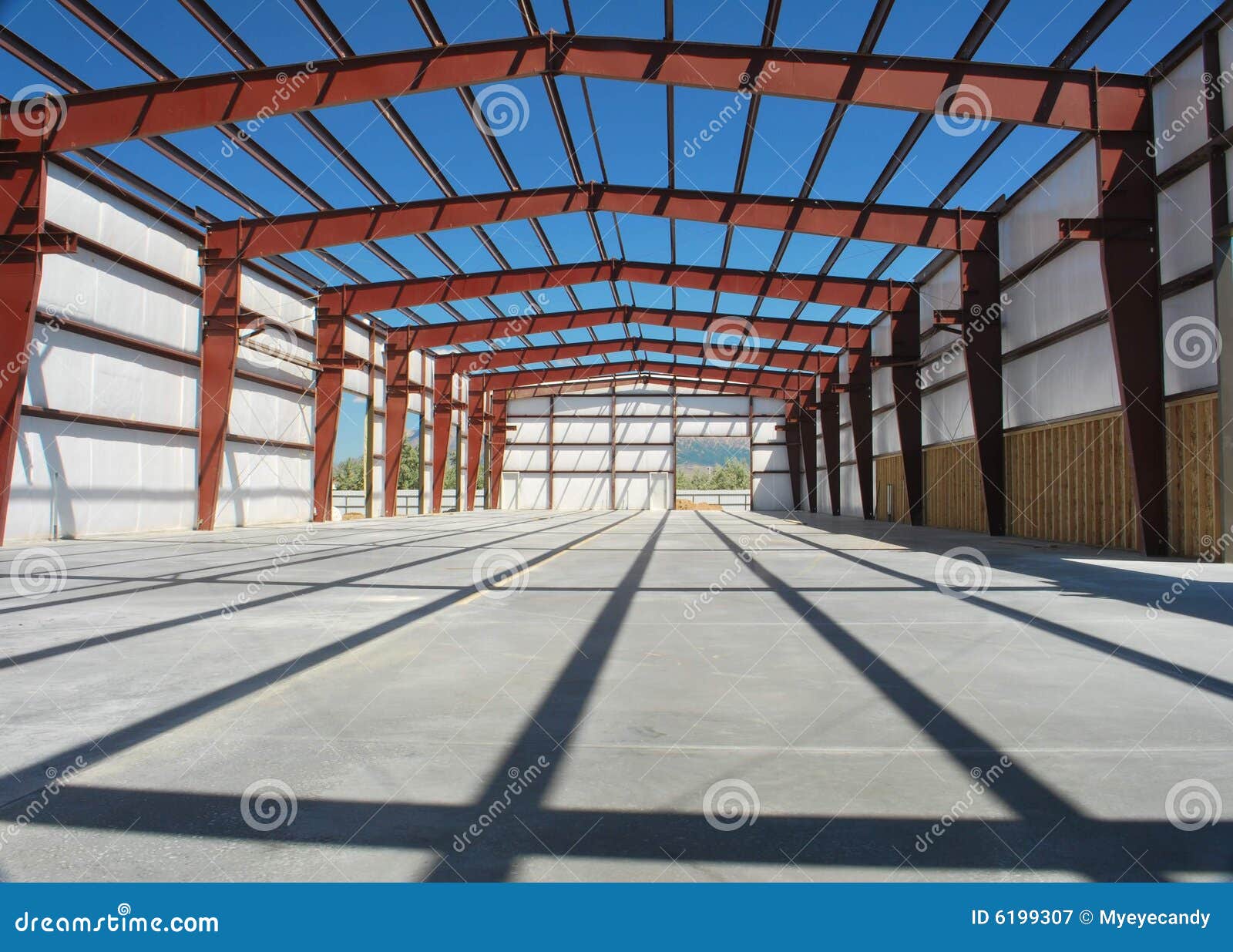 Steel building stock image. Image of roof, architecture - 6199307