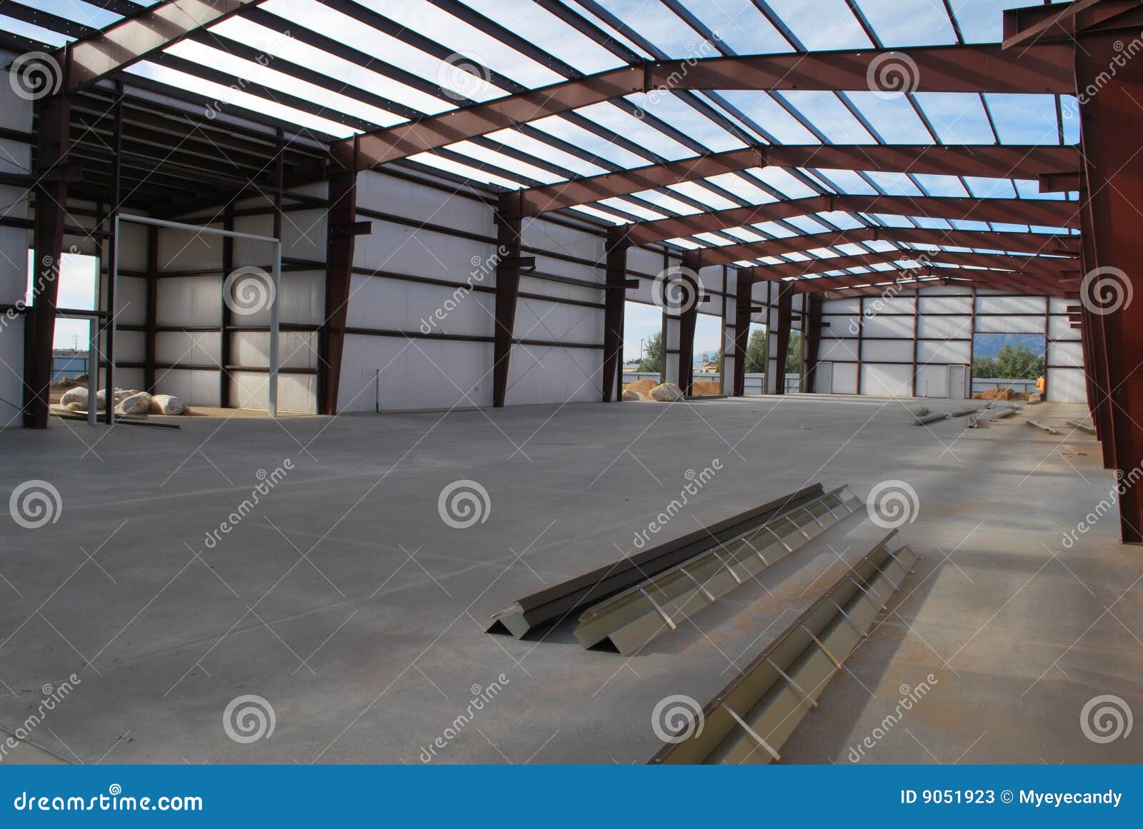 Steel building stock image. Image of concrete, steel, shop - 9051923