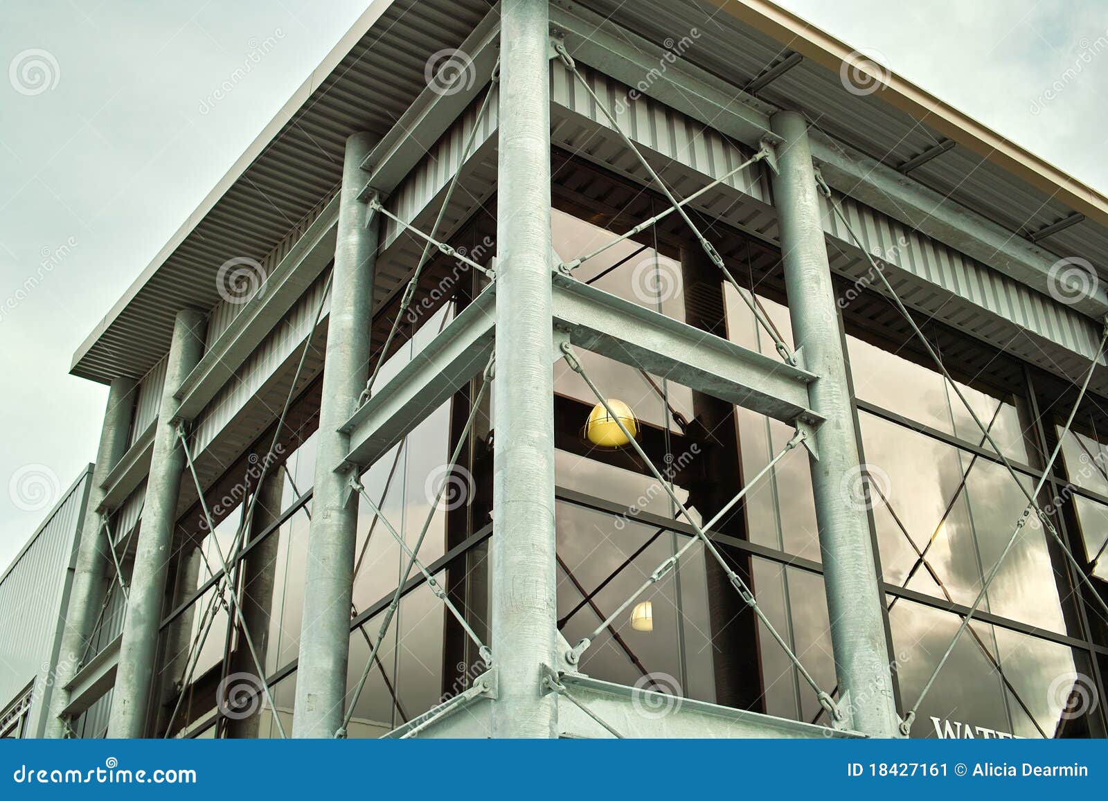 Steel Building Architecture Stock Image - Image of glass, straps: 18427161