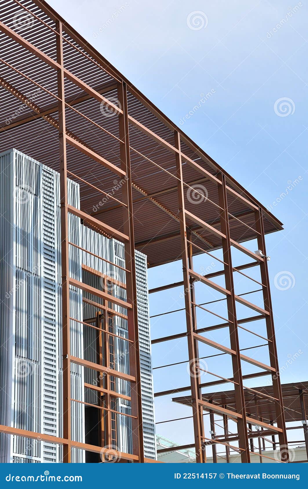 Steel Building Construction Framework Stock Image - Image of strong ...