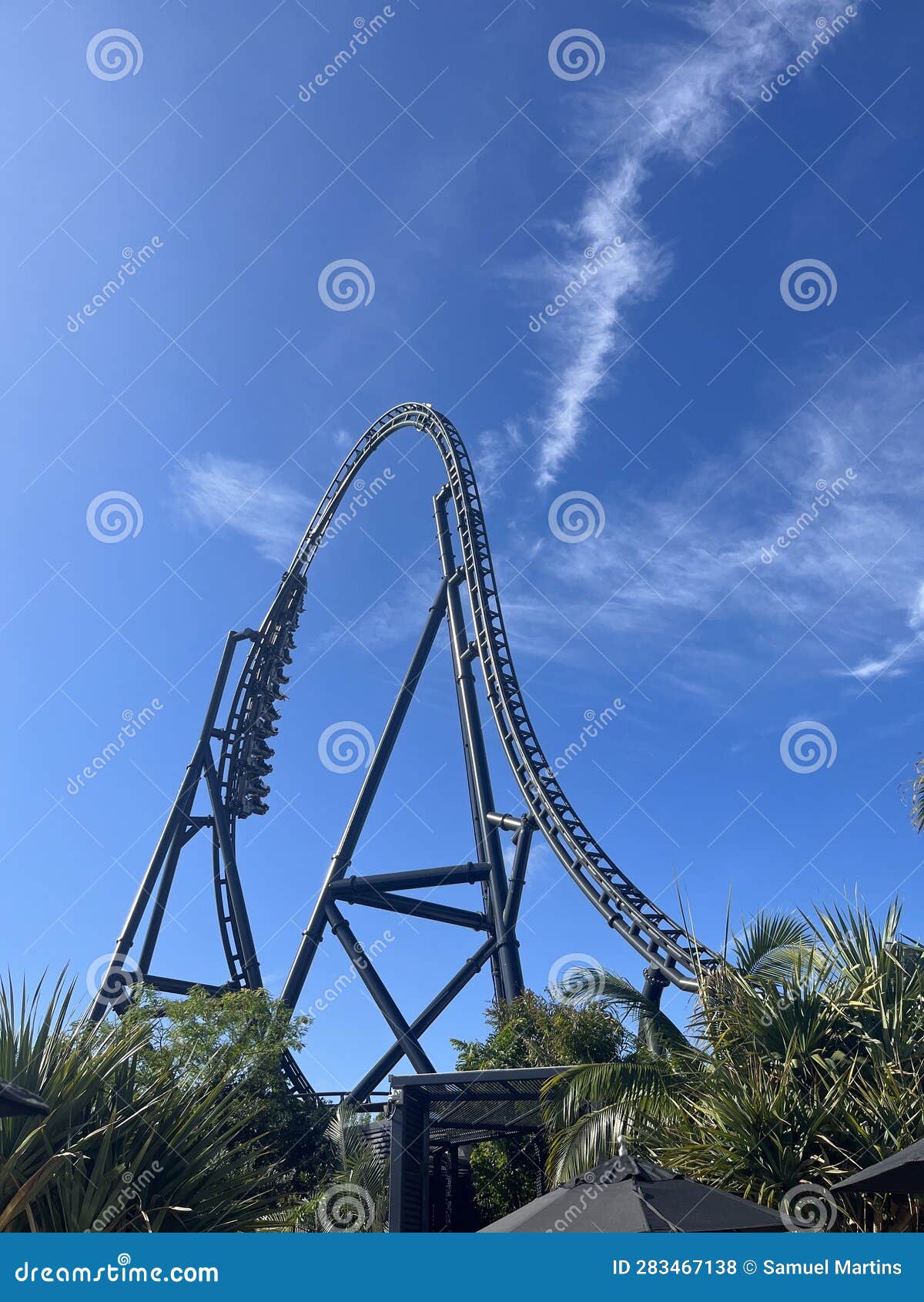 Rollercoaster editorial stock photo. Image of rail, exciting - 283467138