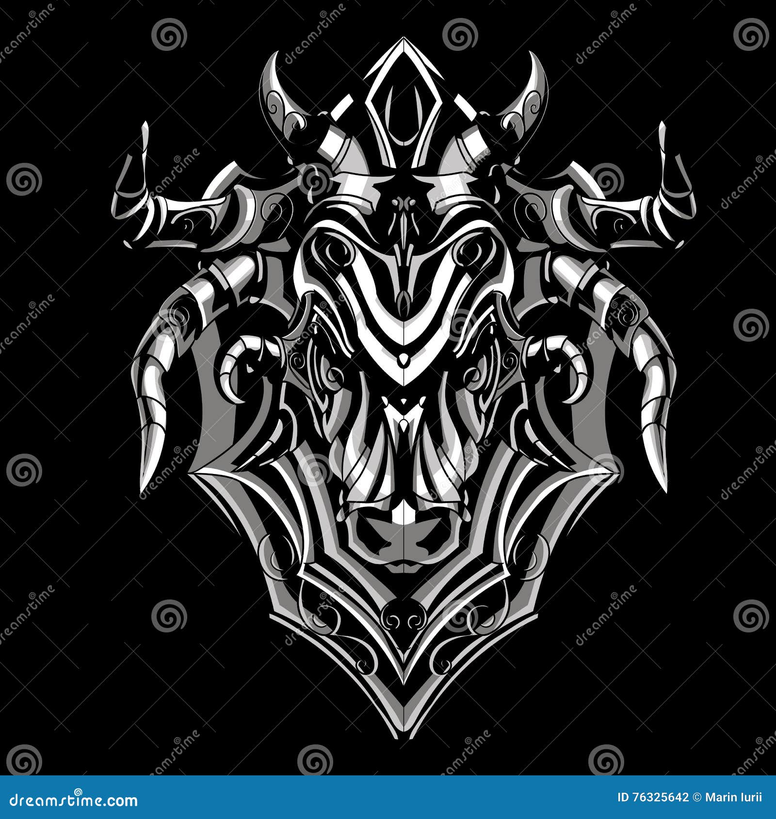 Steel bull stock illustration. Illustration of durable - 76325642