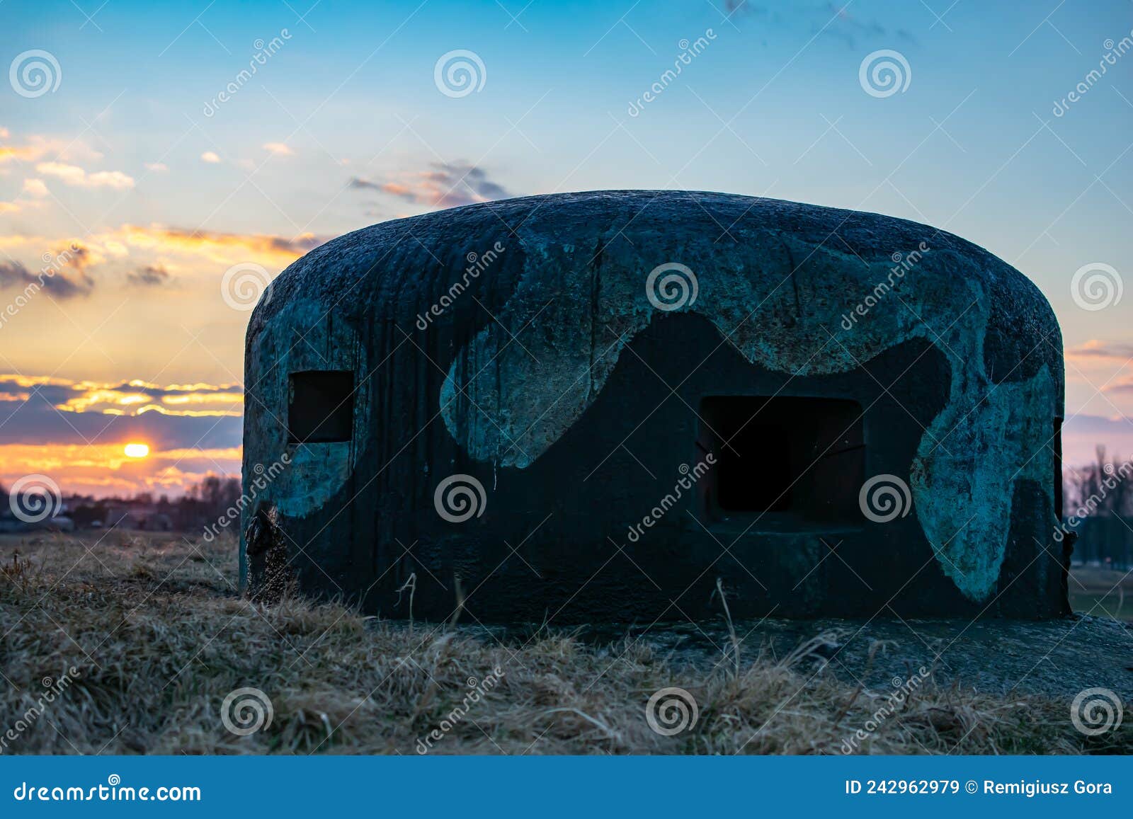 Steel Bunker Dome, Shooting Turret Stock Image - Image of dome, defense ...