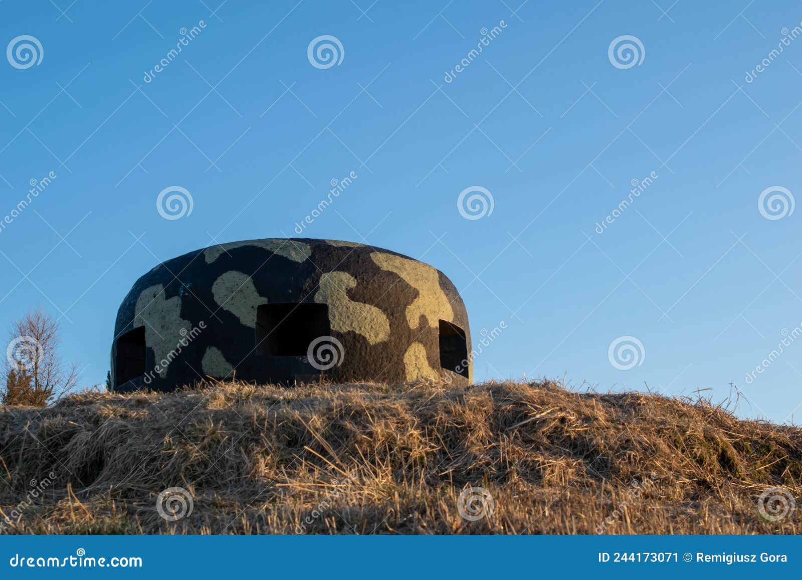 Steel Bunker Dome, Shooting Turret Stock Image - Image of dome, steel ...