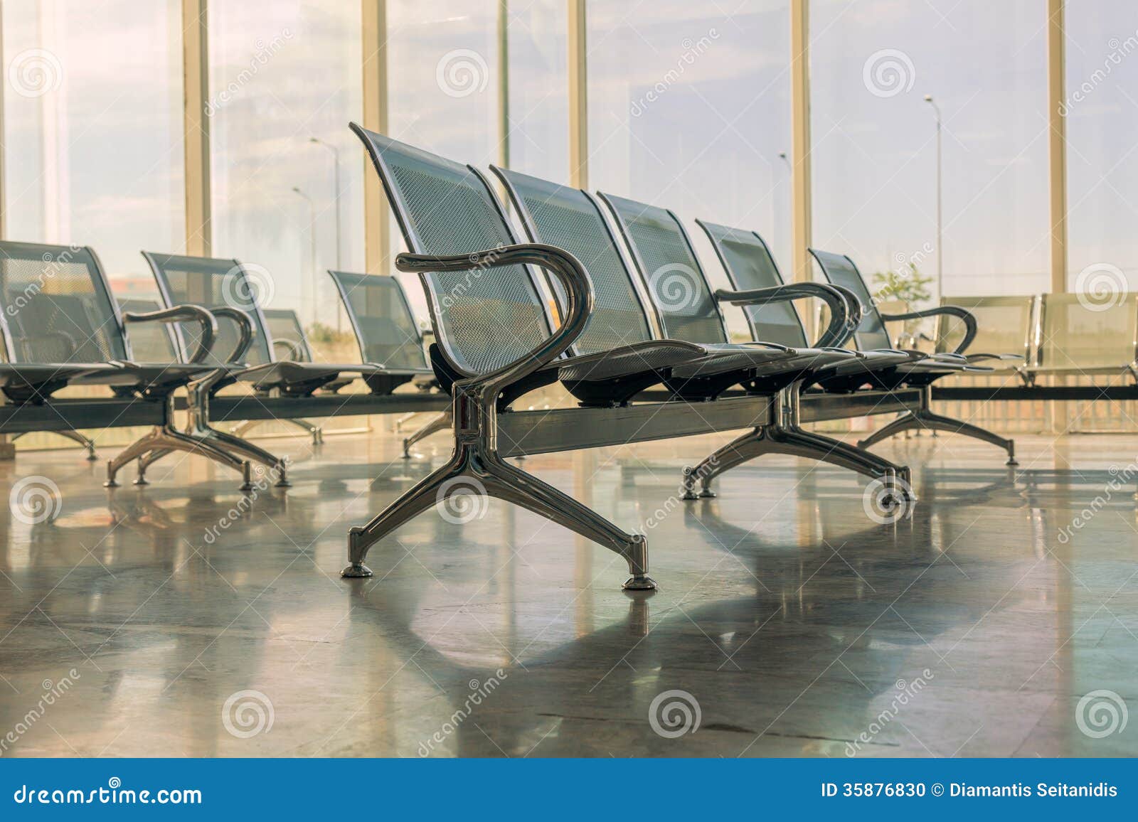 Steel Bus Station Waiting Chairs Stock Photo - Image of place, hospital ...