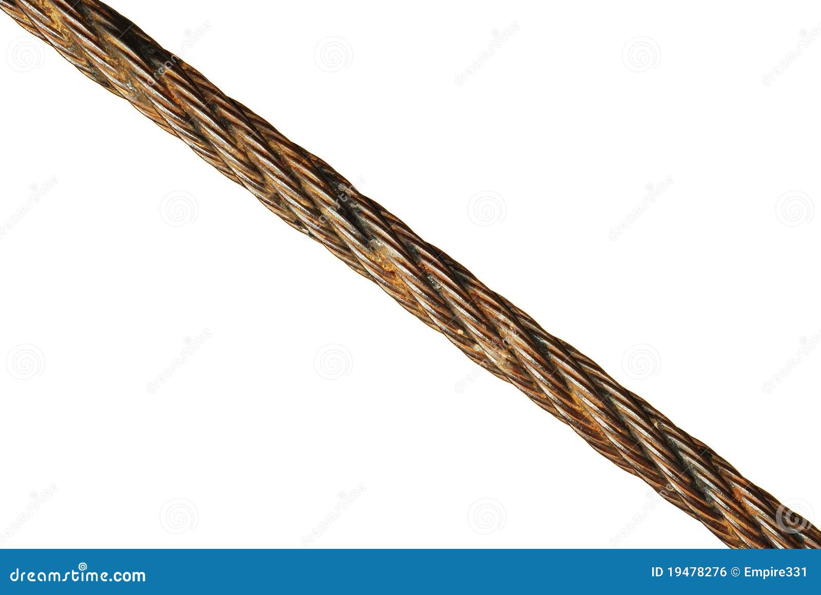 Steel cable stock photo. Image of wire, rust, white, thick - 19478276