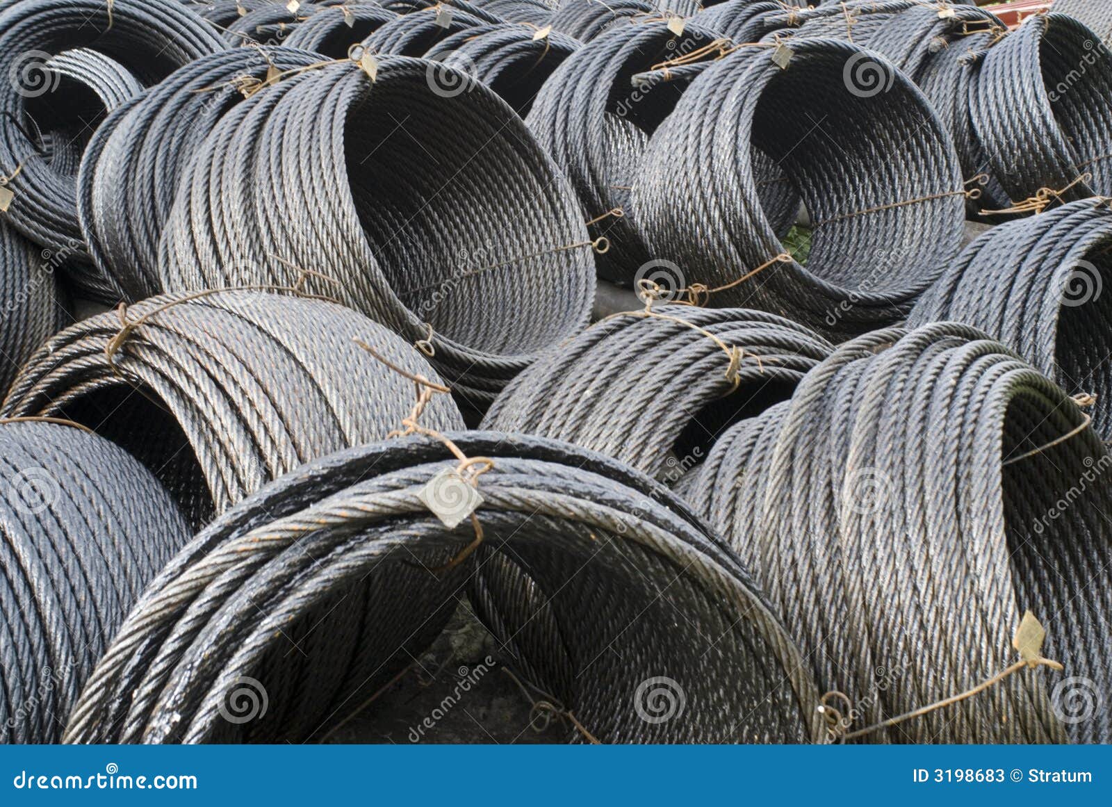 Steel cable stock image. Image of circumference, coil - 3198683