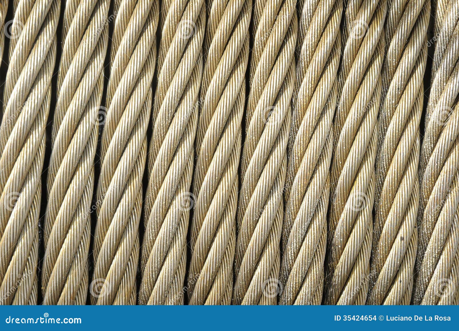 Steel Cable Close Up stock photo. Image of industrial - 35424654
