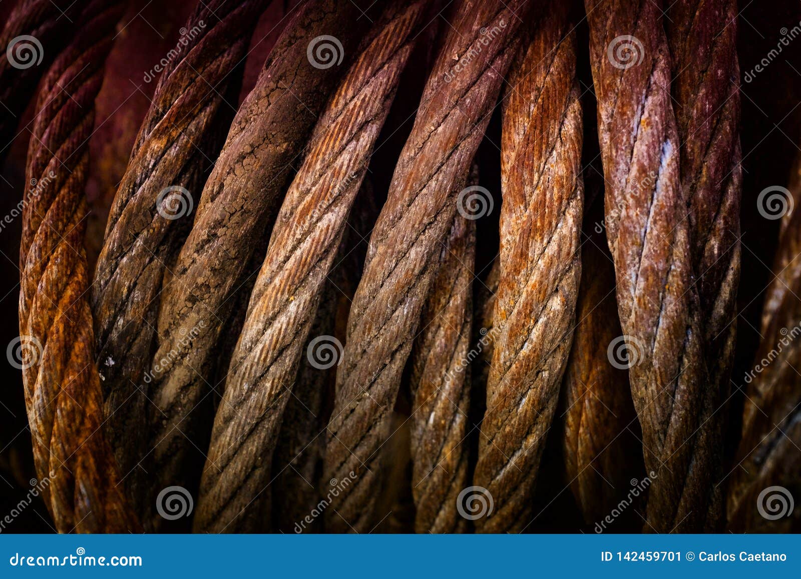 Steel Cable background stock image. Image of sling, rusty - 142459701