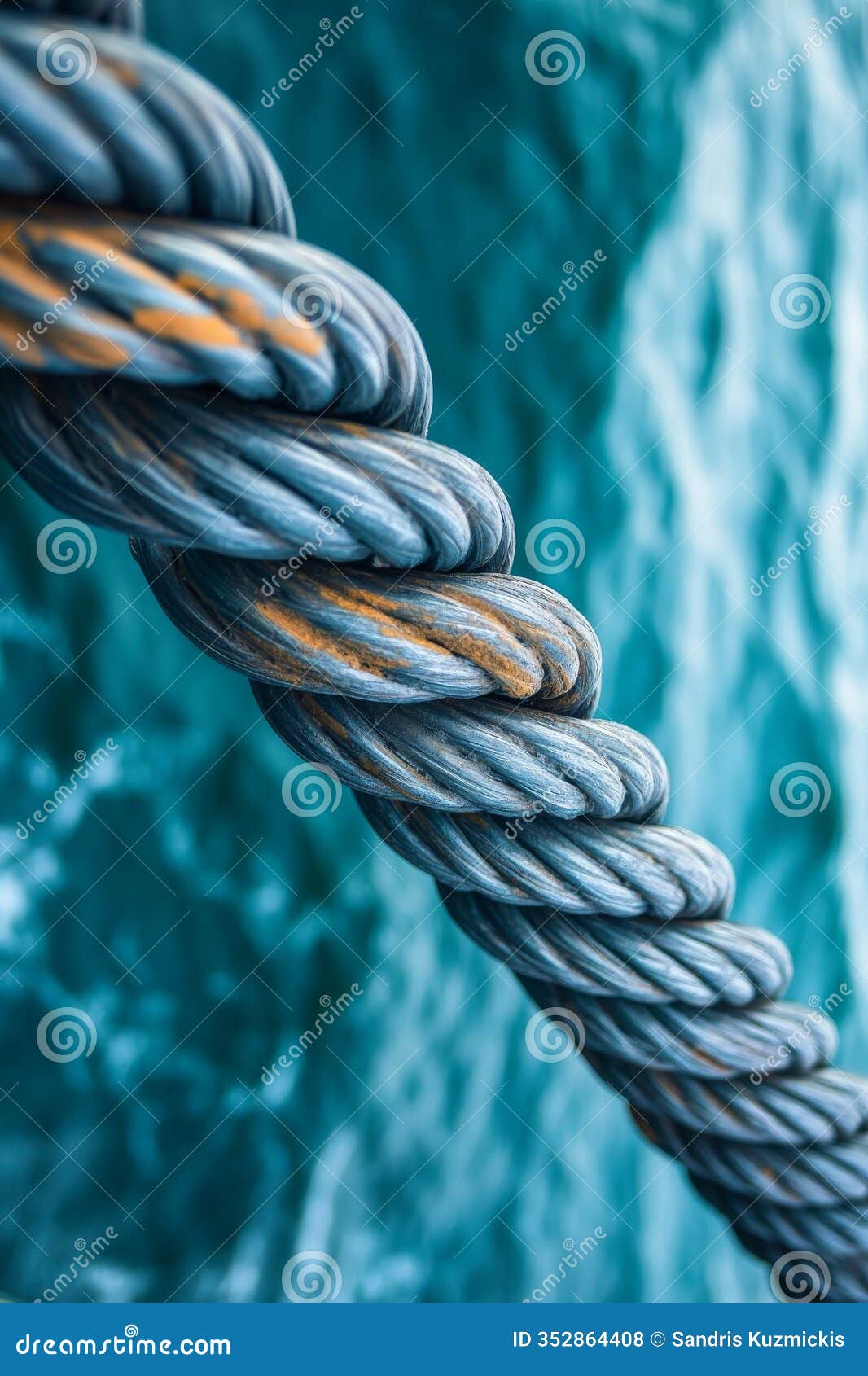 A Steel Cable on a Ship. Generative AI. Stock Illustration ...